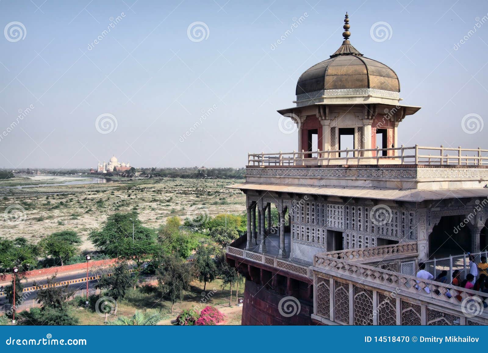 Taj Mahal View from the Red Fort, Agra Stock Photo - Image of ages ...