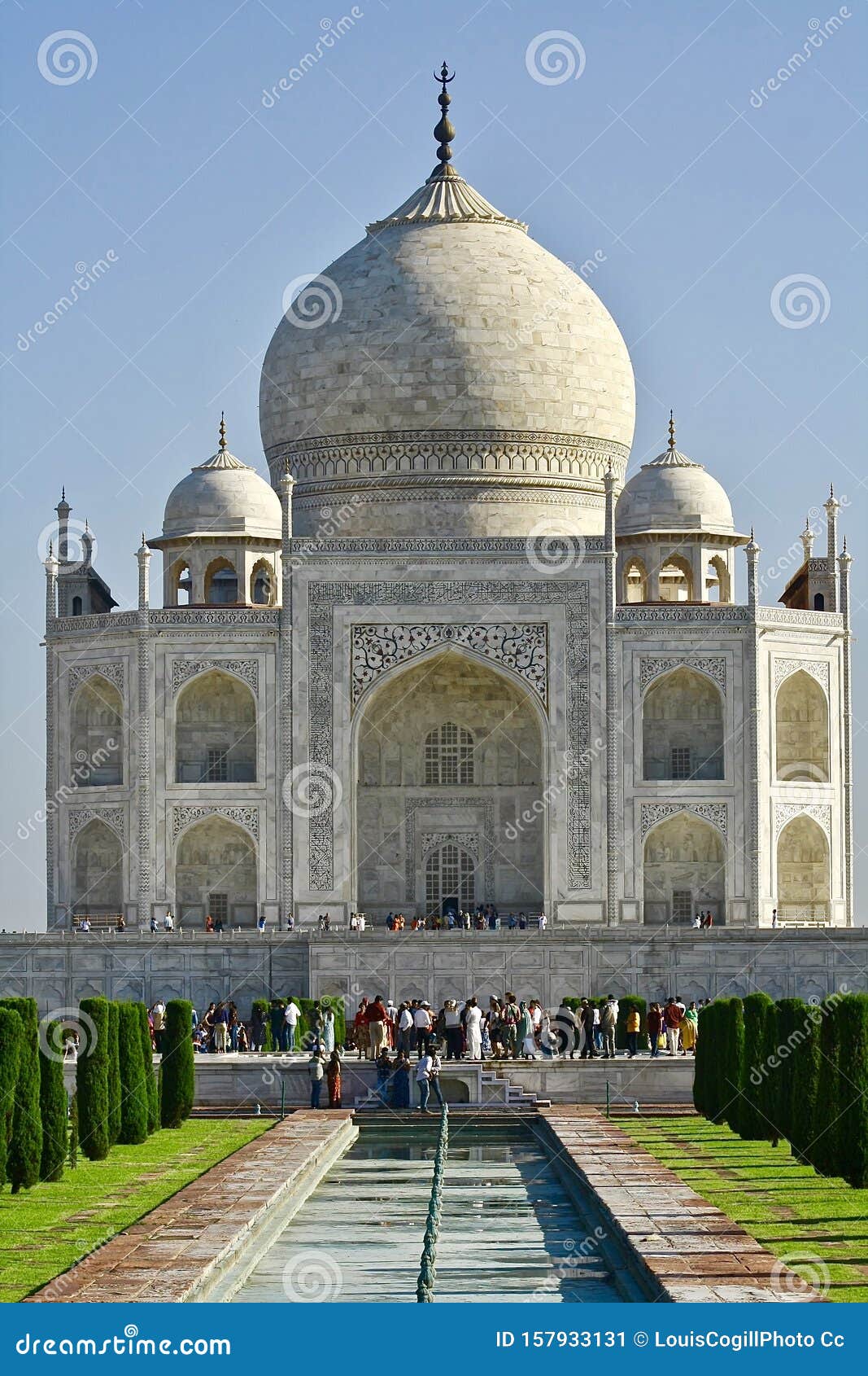 Taj stock image. Image of water, leading, mahal, feature - 157933131