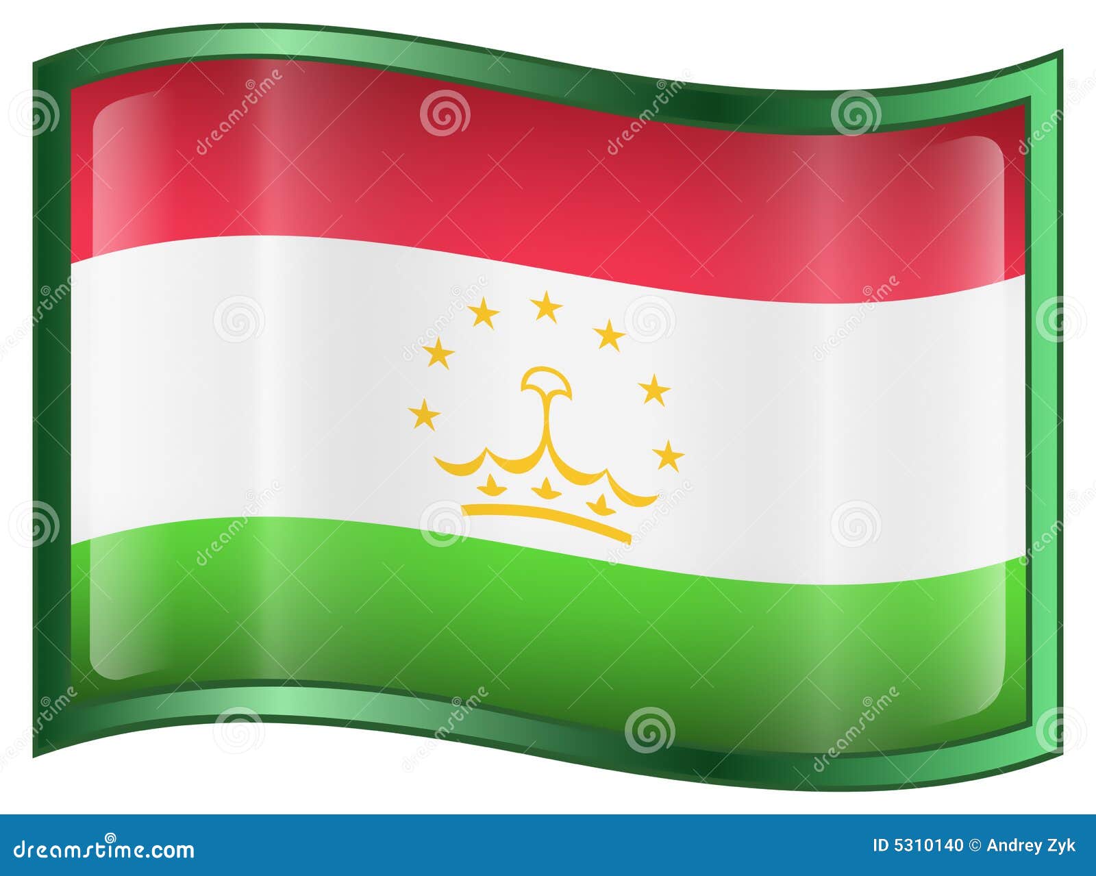 Tajikistan Flag, With Waving Fabric Texture Royalty-Free Stock ...