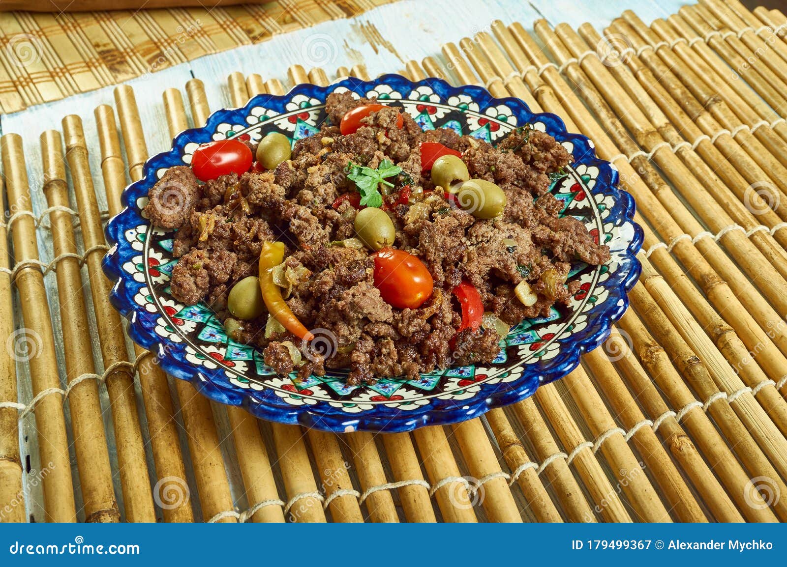 Tajine minced meat stock image. Image of fresh, maadnous - 179499367