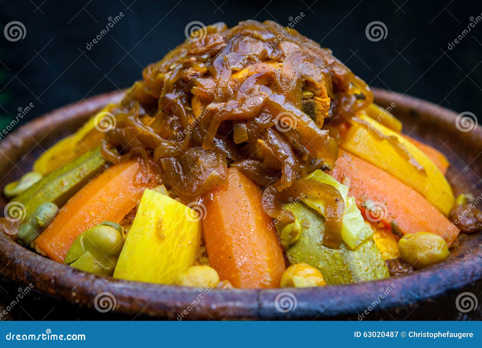 Tajine Moroccan Typical Dish Stock Image - Image of maghrebi, morocco ...