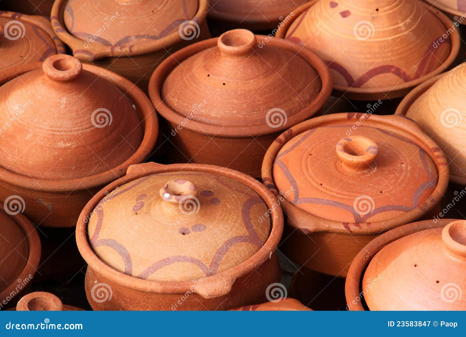 Tajine pots stock image. Image of ceramic, pottery, moroccan - 23583847