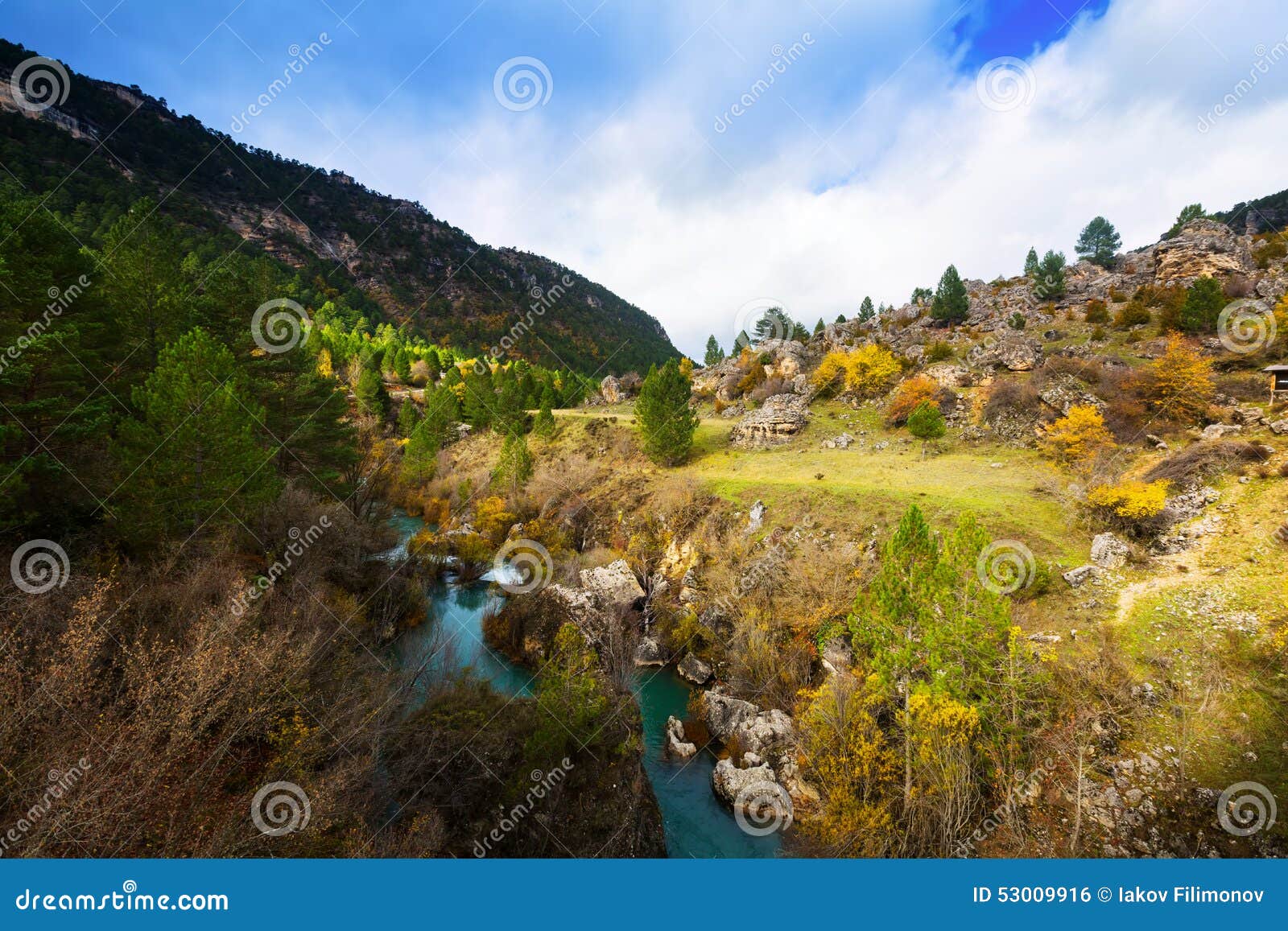 Tajo river in autumn stock photo. Image of mountain, mountains - 53009916