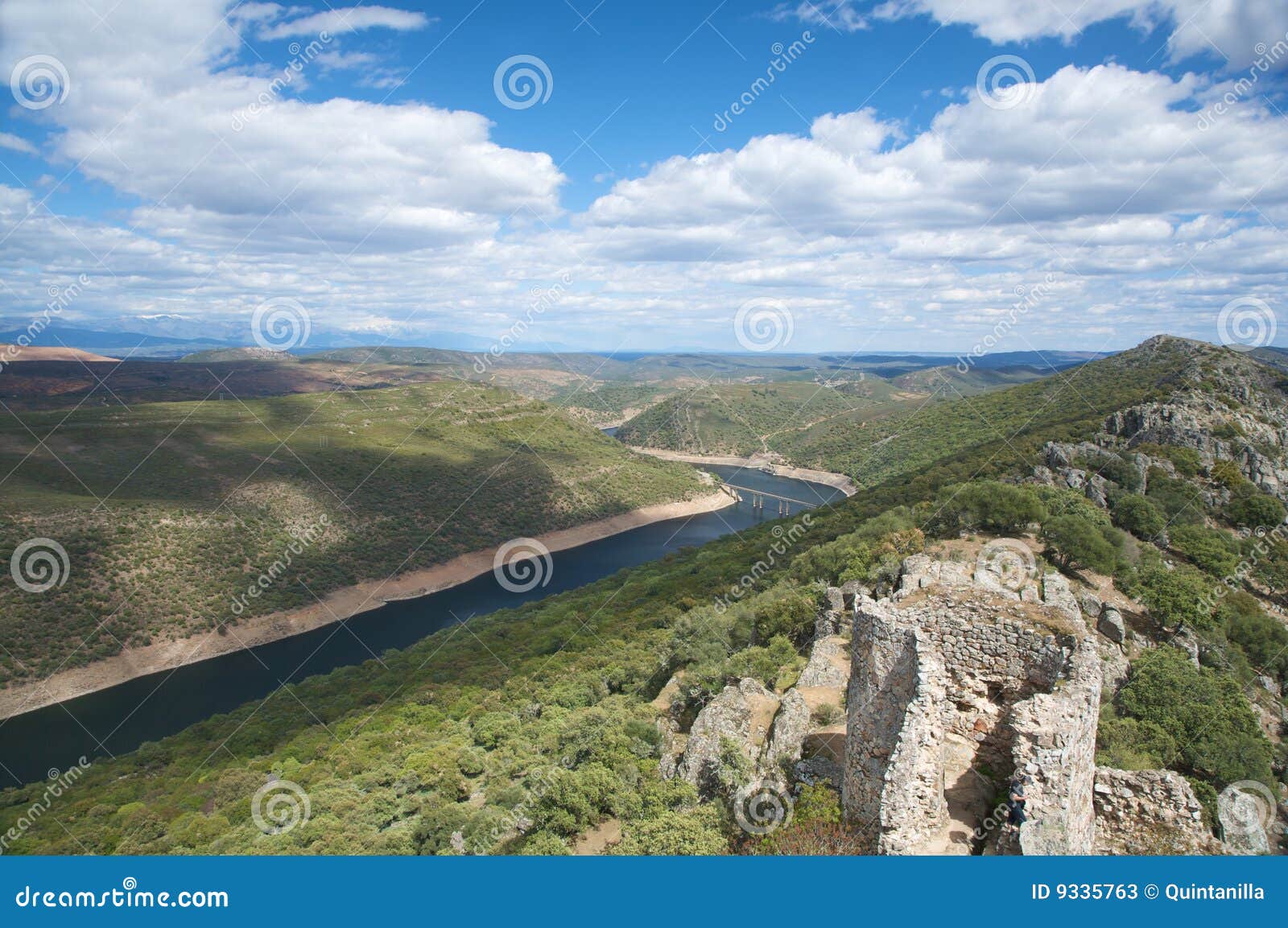 Tajo river from the castle stock image. Image of europe - 9335763