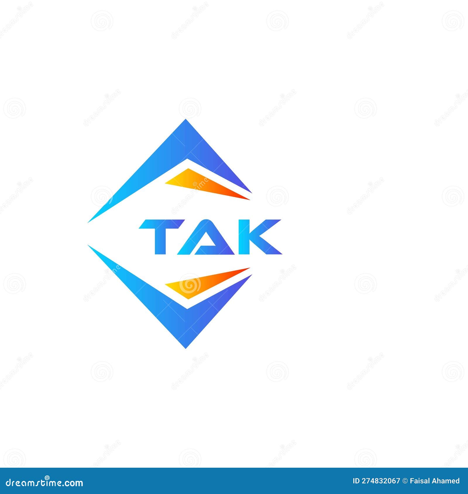 TAK Abstract Technology Logo Design on White Background. TAK Creative ...