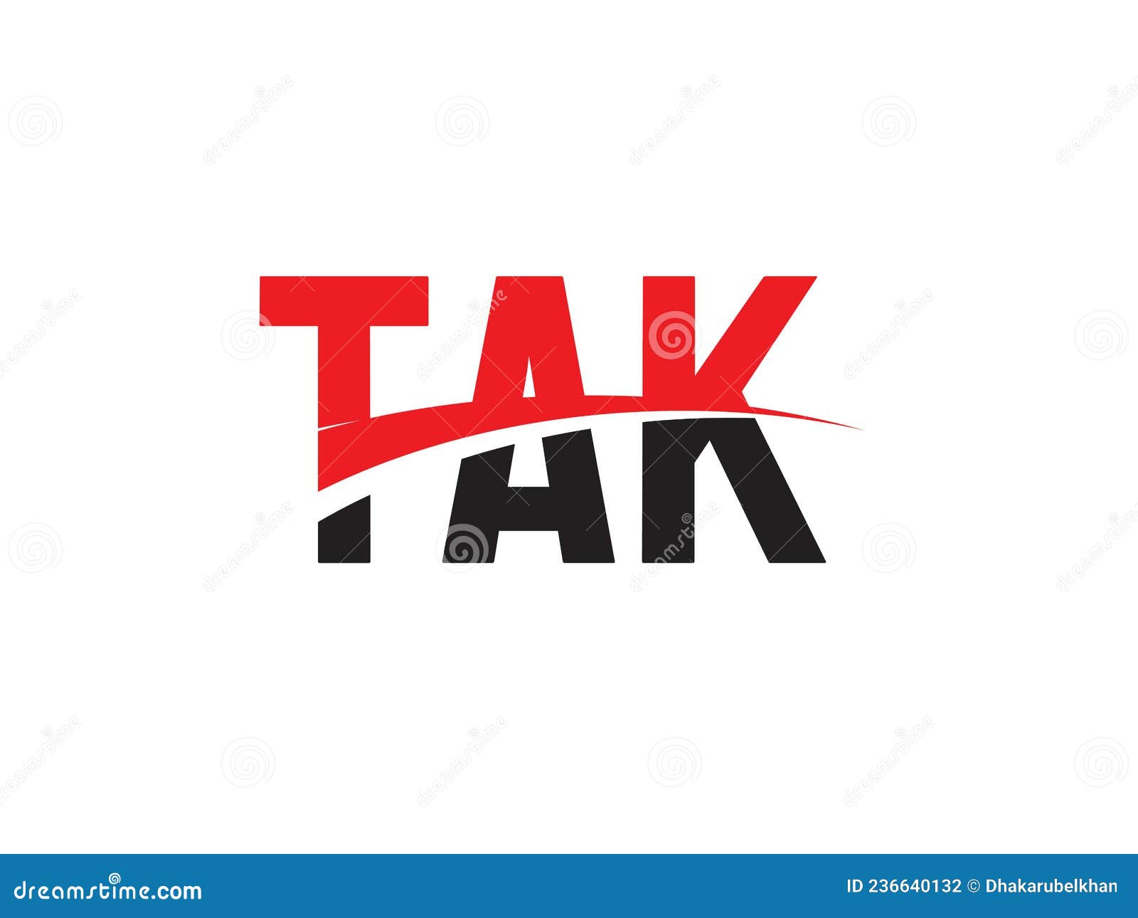 TAK Letter Initial Logo Design Vector Illustration Stock Vector ...