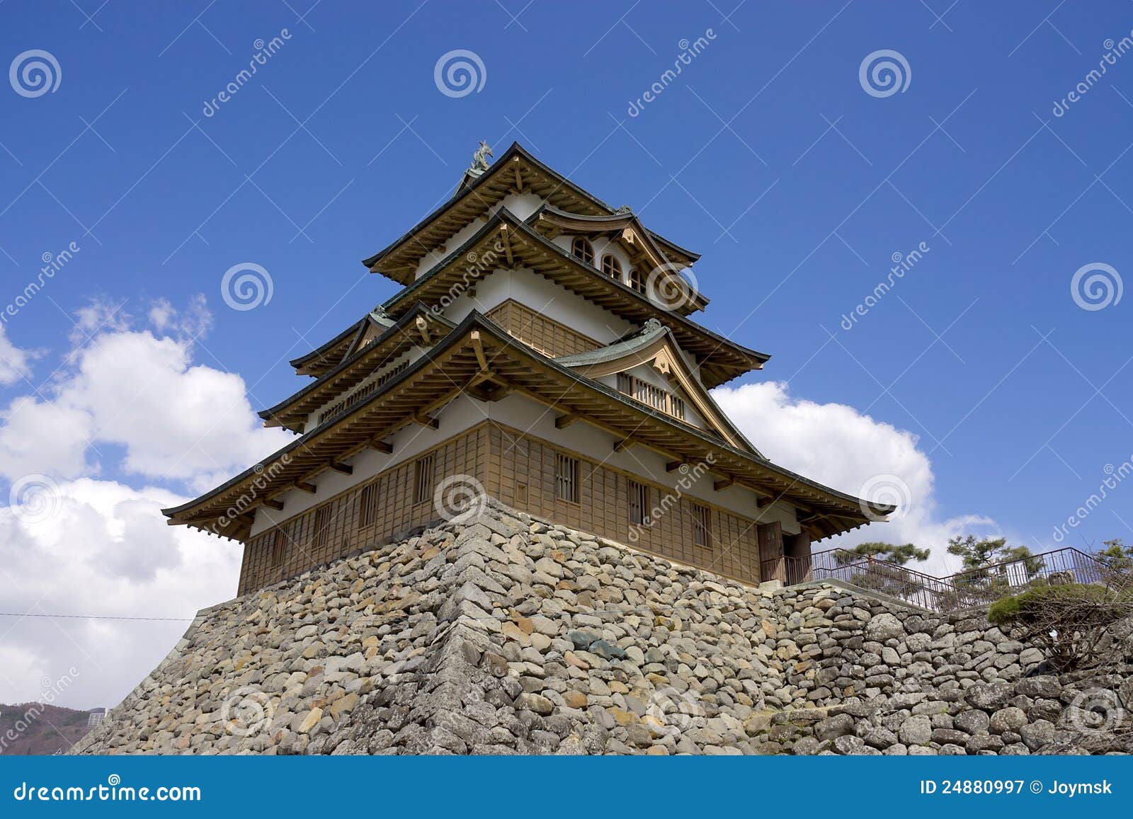 Takashima castle main keep stock image. Image of landscape - 24880997