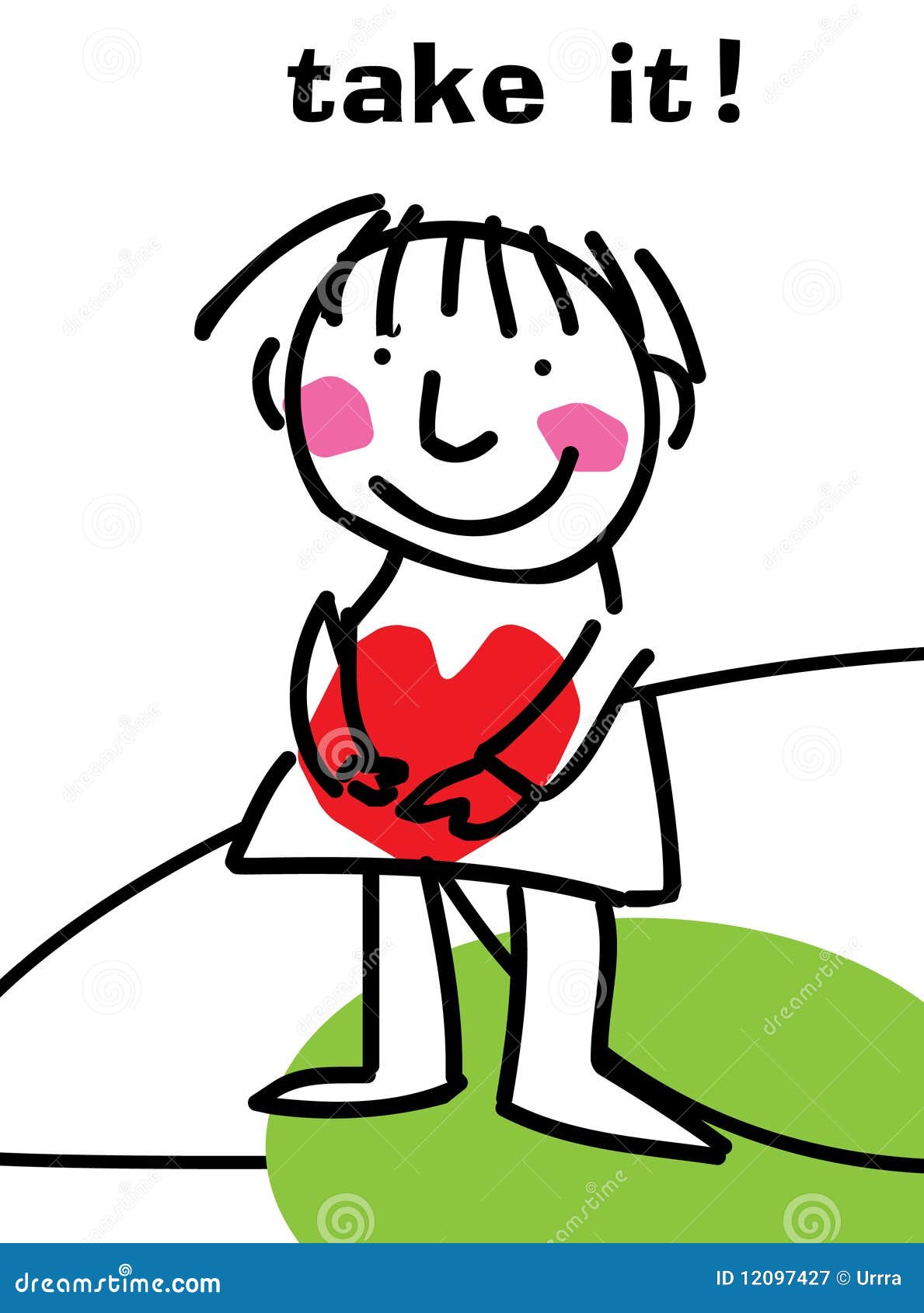 Take it stock vector. Illustration of friendship, girl - 12097427