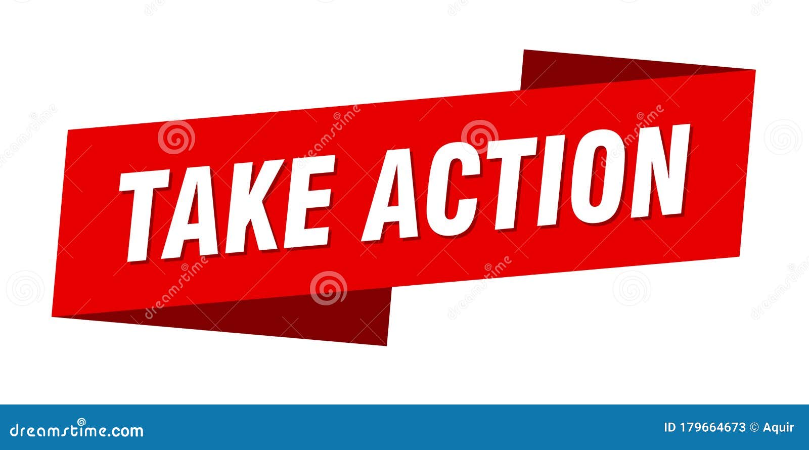 Take Action Banner Template. Take Action Ribbon Label Stock Vector ...