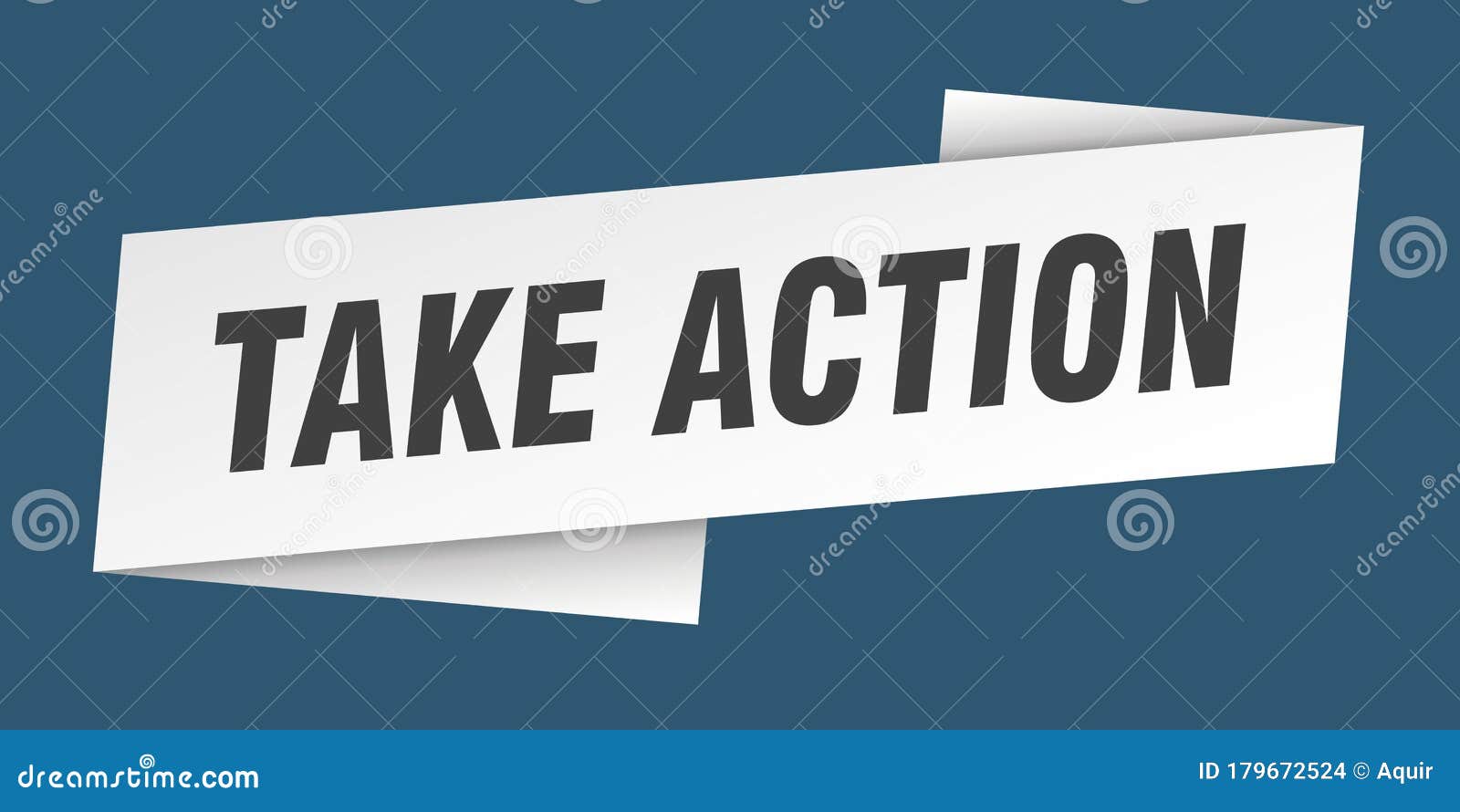 Take Action Banner Template. Take Action Ribbon Label Stock Vector ...