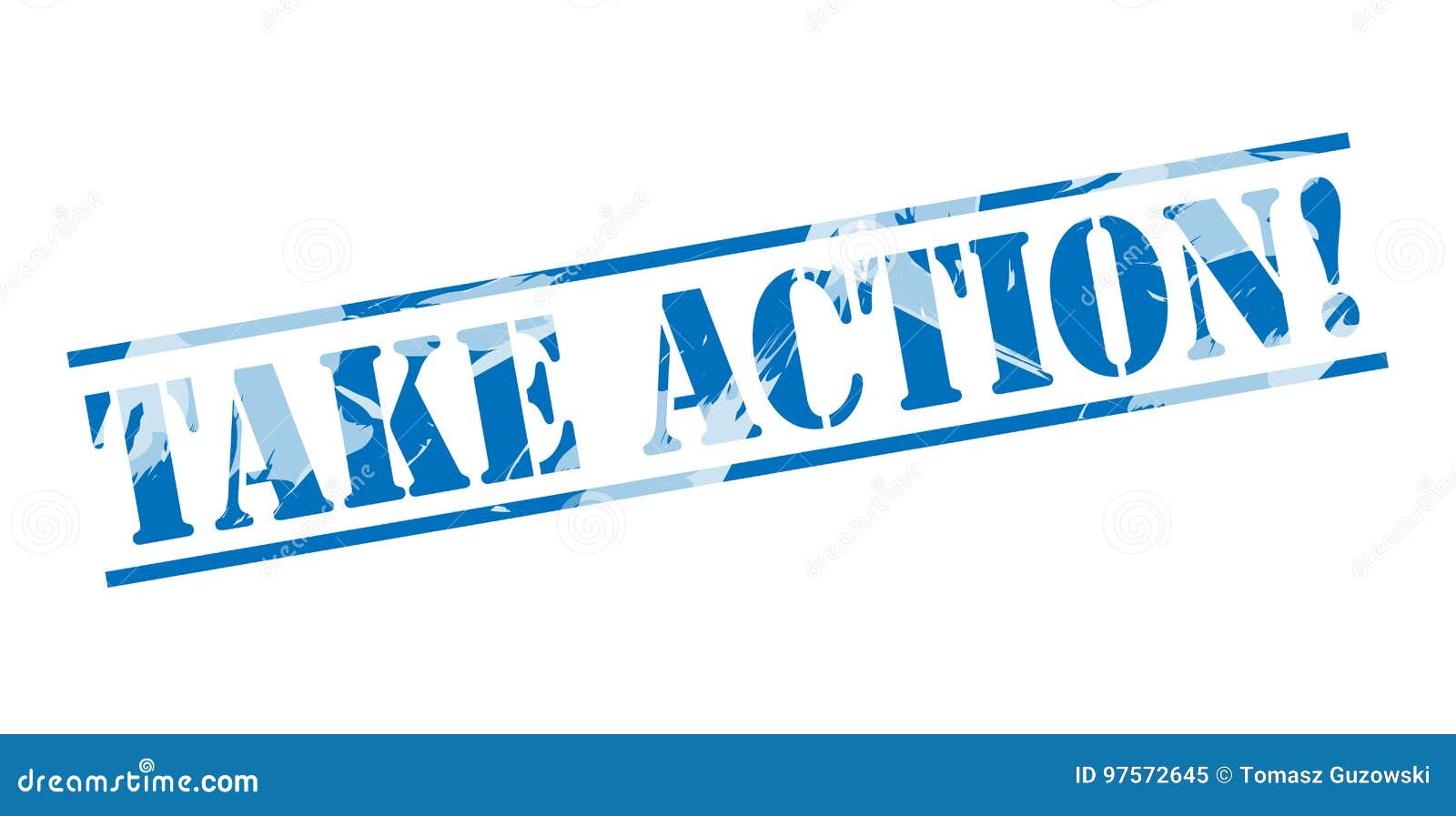 Take action blue stamp stock illustration. Illustration of background ...