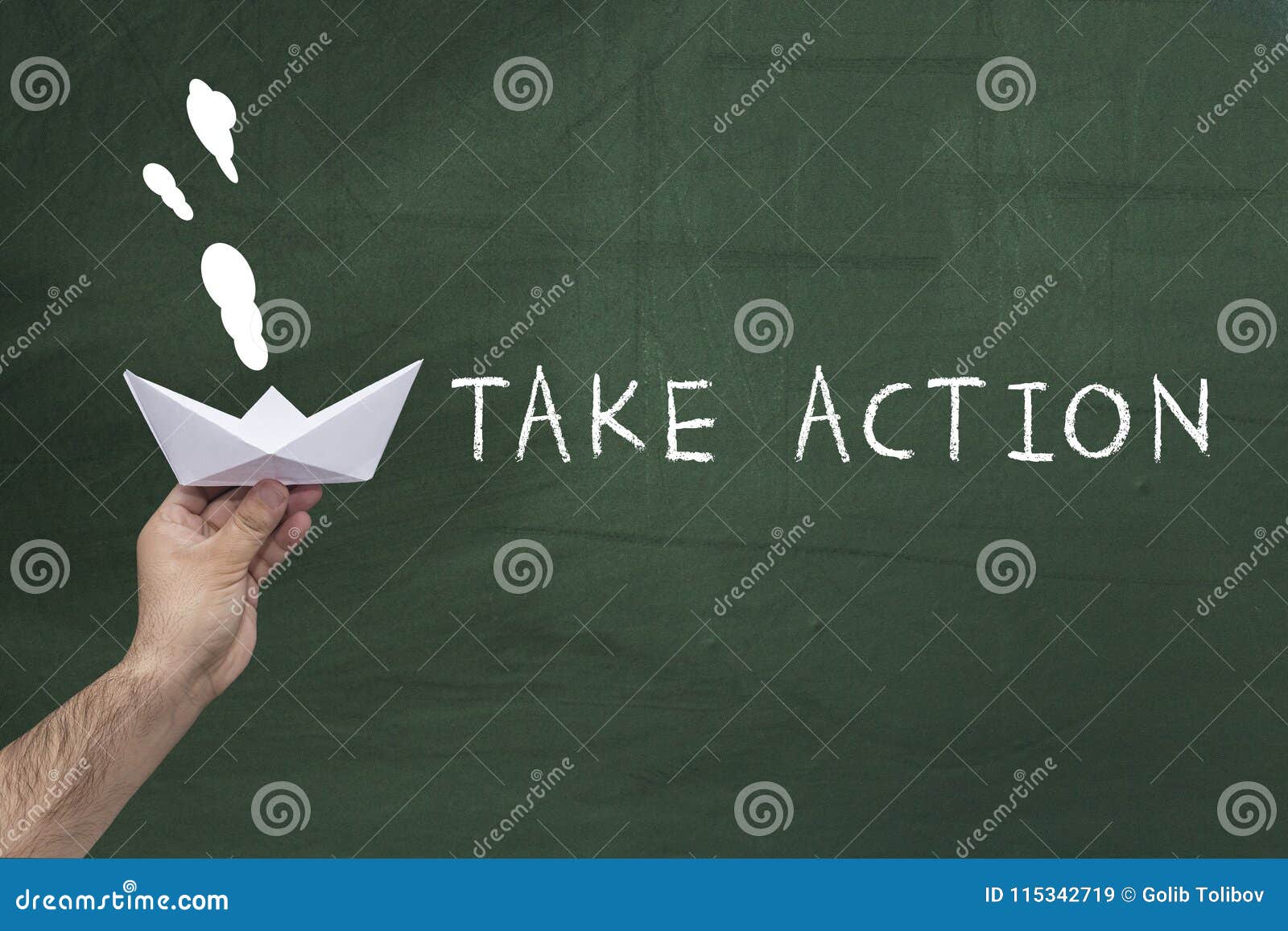 Take Action Concept on Chalkboard Stock Image - Image of management ...