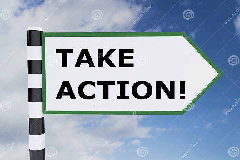 Take Action concept stock illustration. Illustration of idea - 78730860