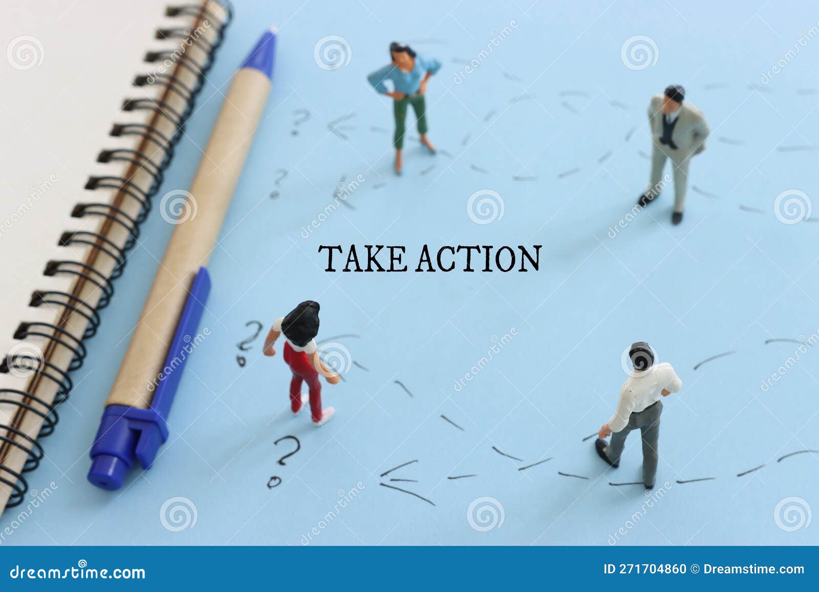 Take Action Concept. Image of People Thinking about Solving a Problem ...