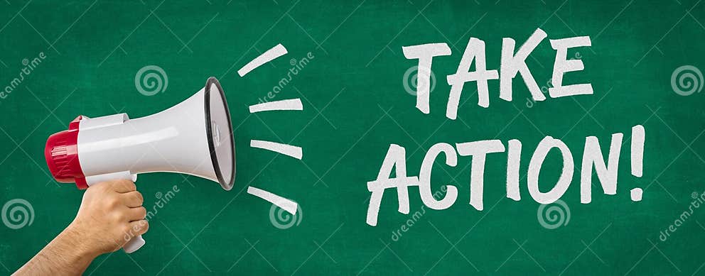 Take action stock image. Image of chalk, motivational - 75280649