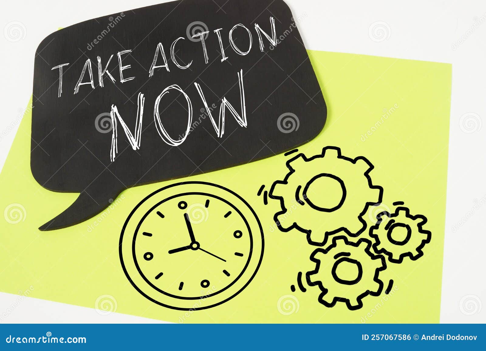 Take Action Now is Shown Using the Text Stock Illustration ...