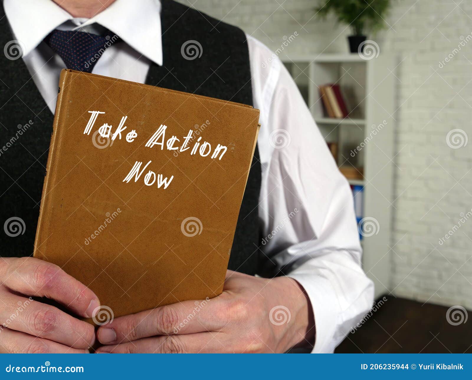 Take Action Now Sign on the Page Stock Photo - Image of livestream ...