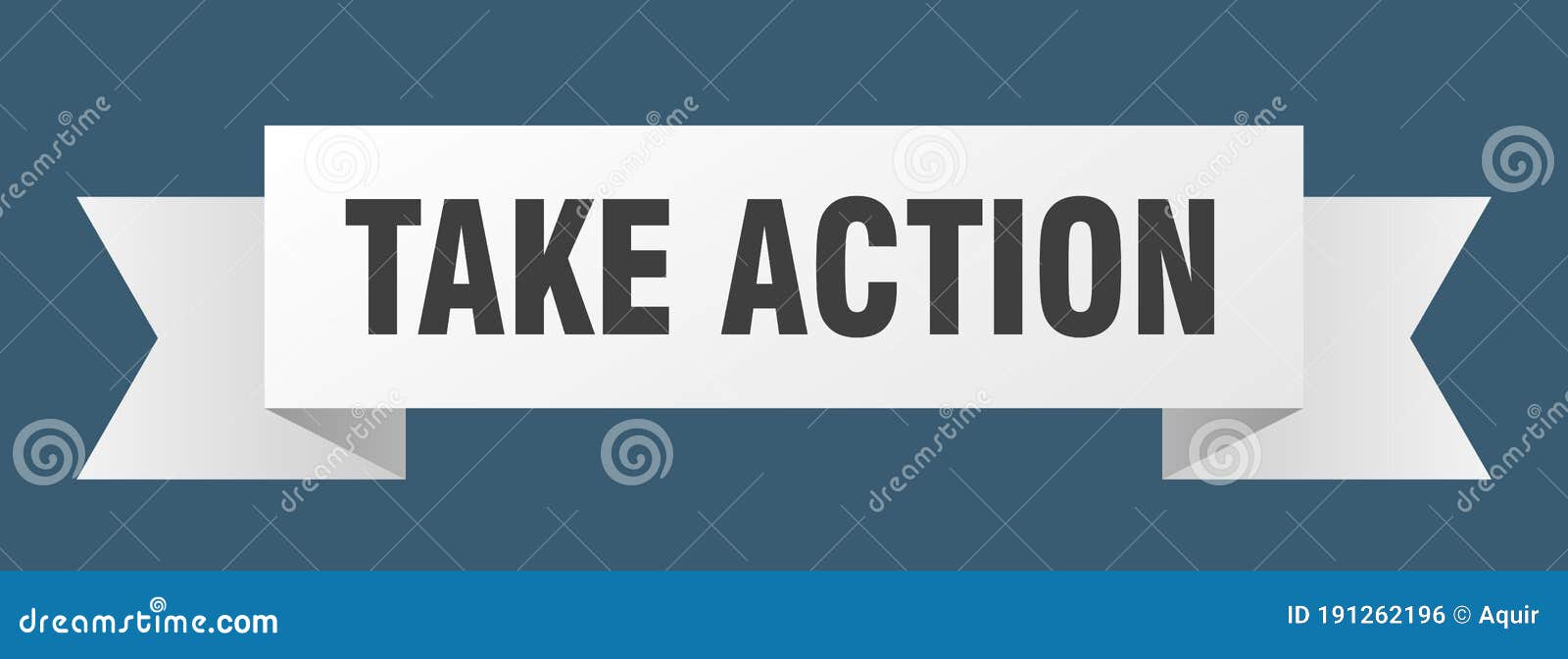 Take action ribbon. stock vector. Illustration of banner - 191262196
