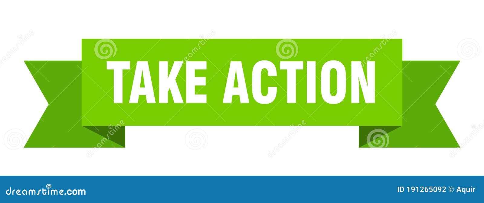 Take action ribbon. stock vector. Illustration of vector - 191265092