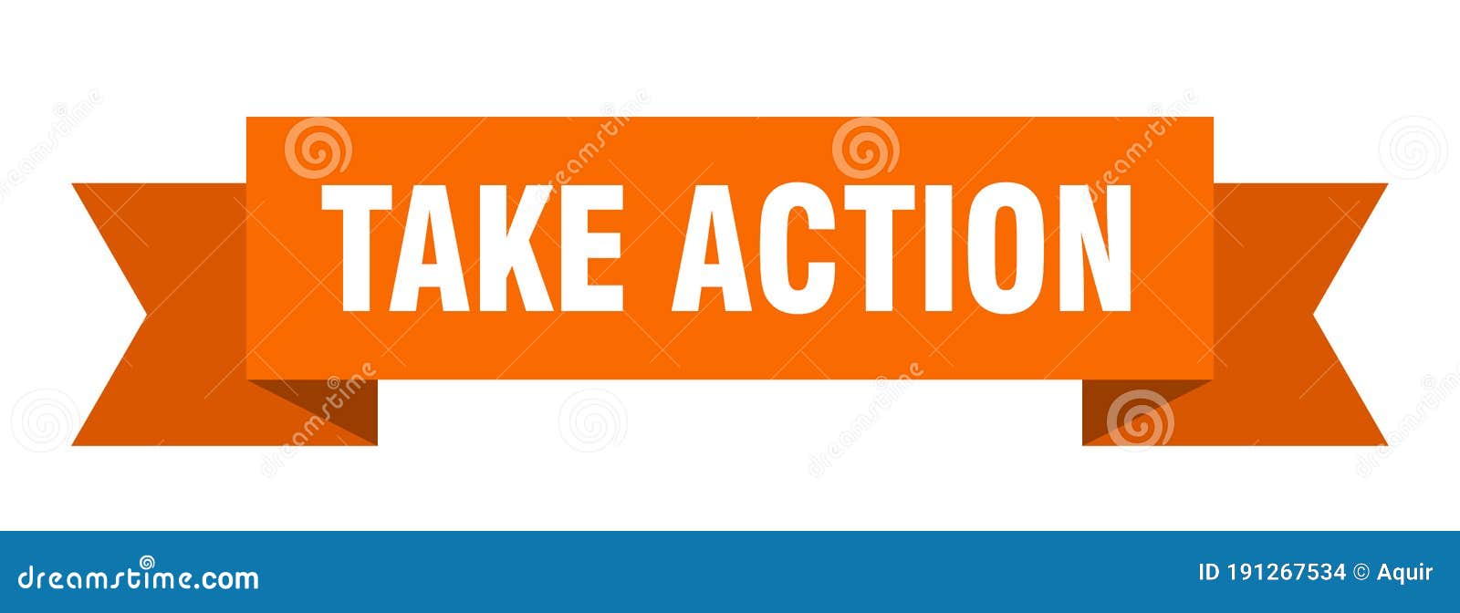 Take action ribbon. stock vector. Illustration of template - 191267534