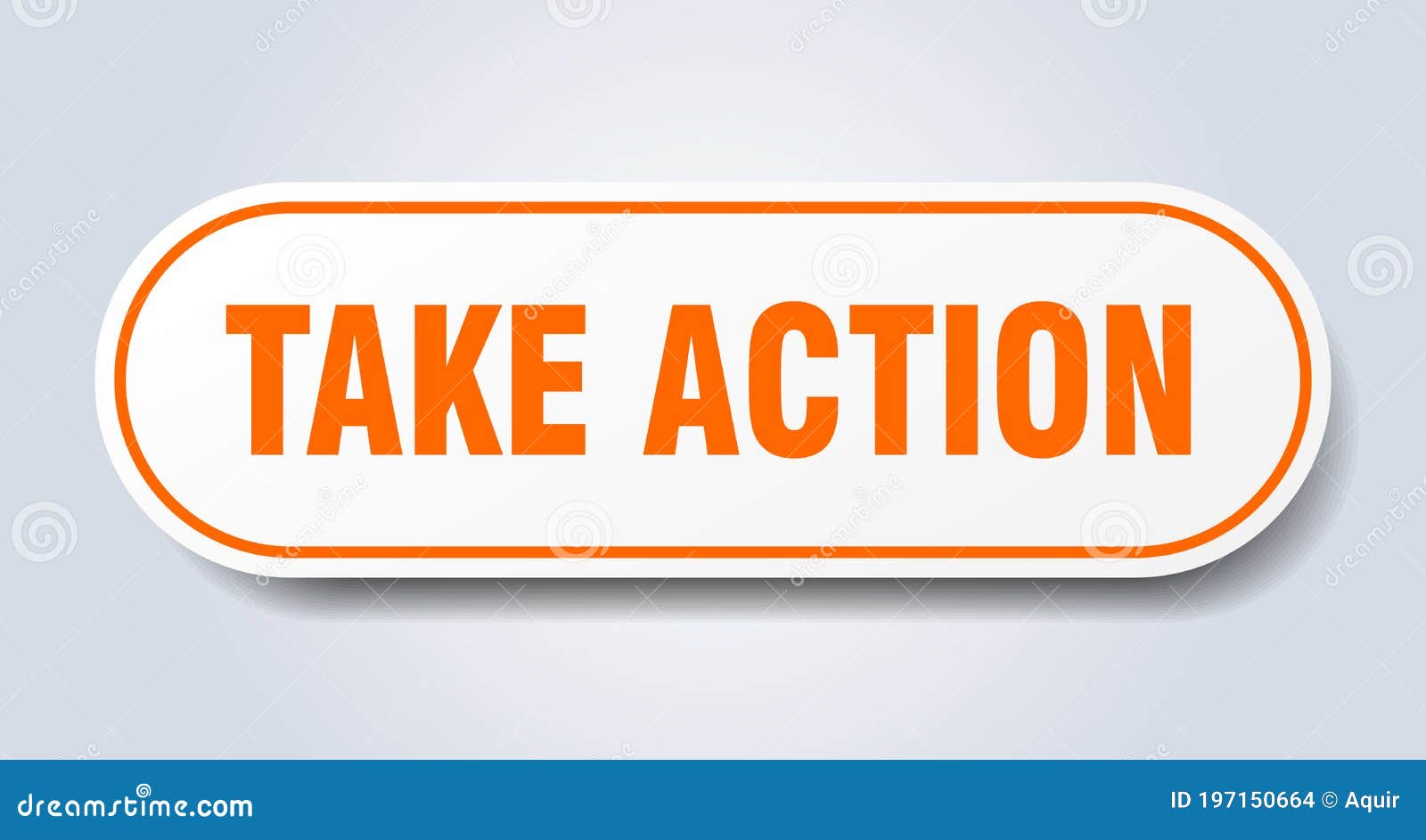 Take action sticker. stock vector. Illustration of template - 197150664
