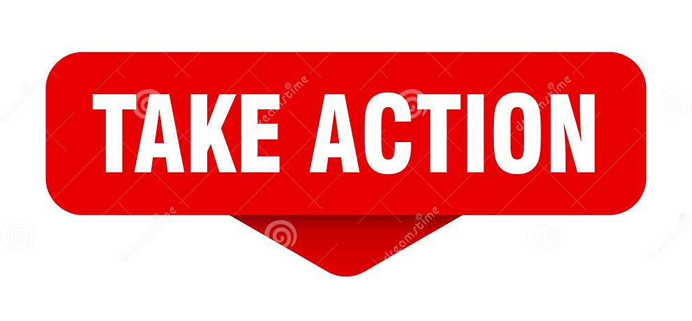 Take Action Sticker. Take Action Sign on Transparent Background Stock ...