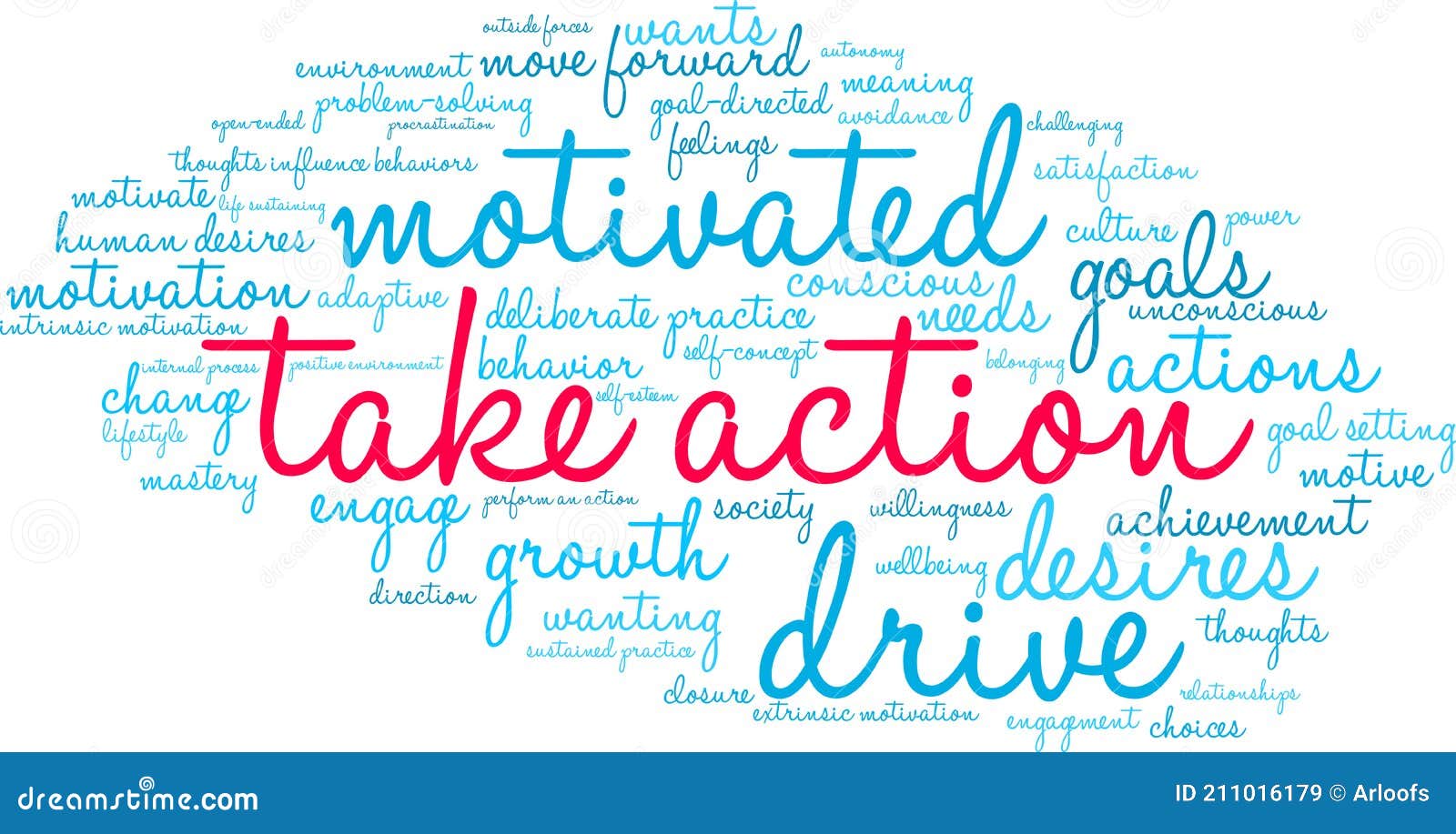 Take Action Word Cloud stock vector. Illustration of extrinsic - 211016179