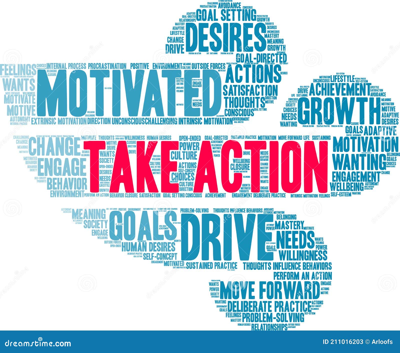 Take Action Word Cloud stock vector. Illustration of challenging ...