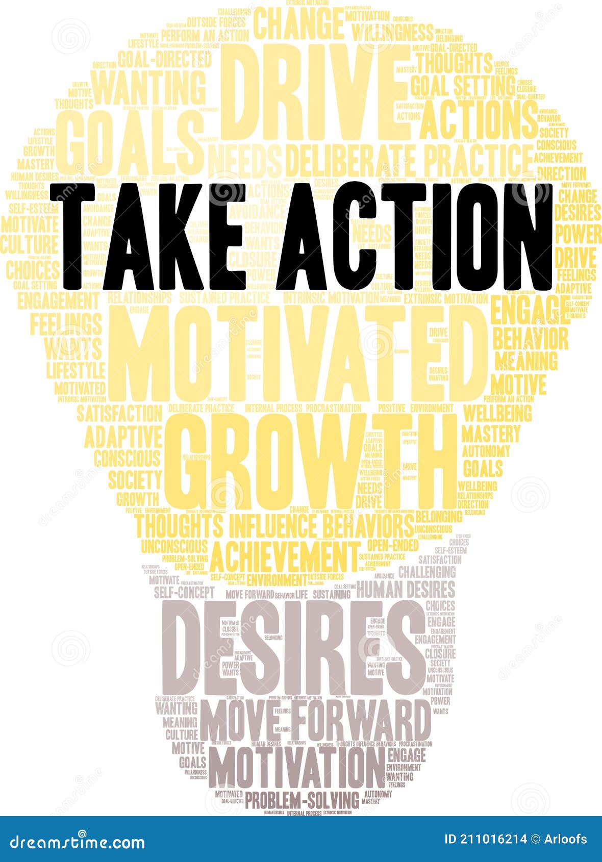 Take Action Word Cloud stock vector. Illustration of behaviours - 211016214