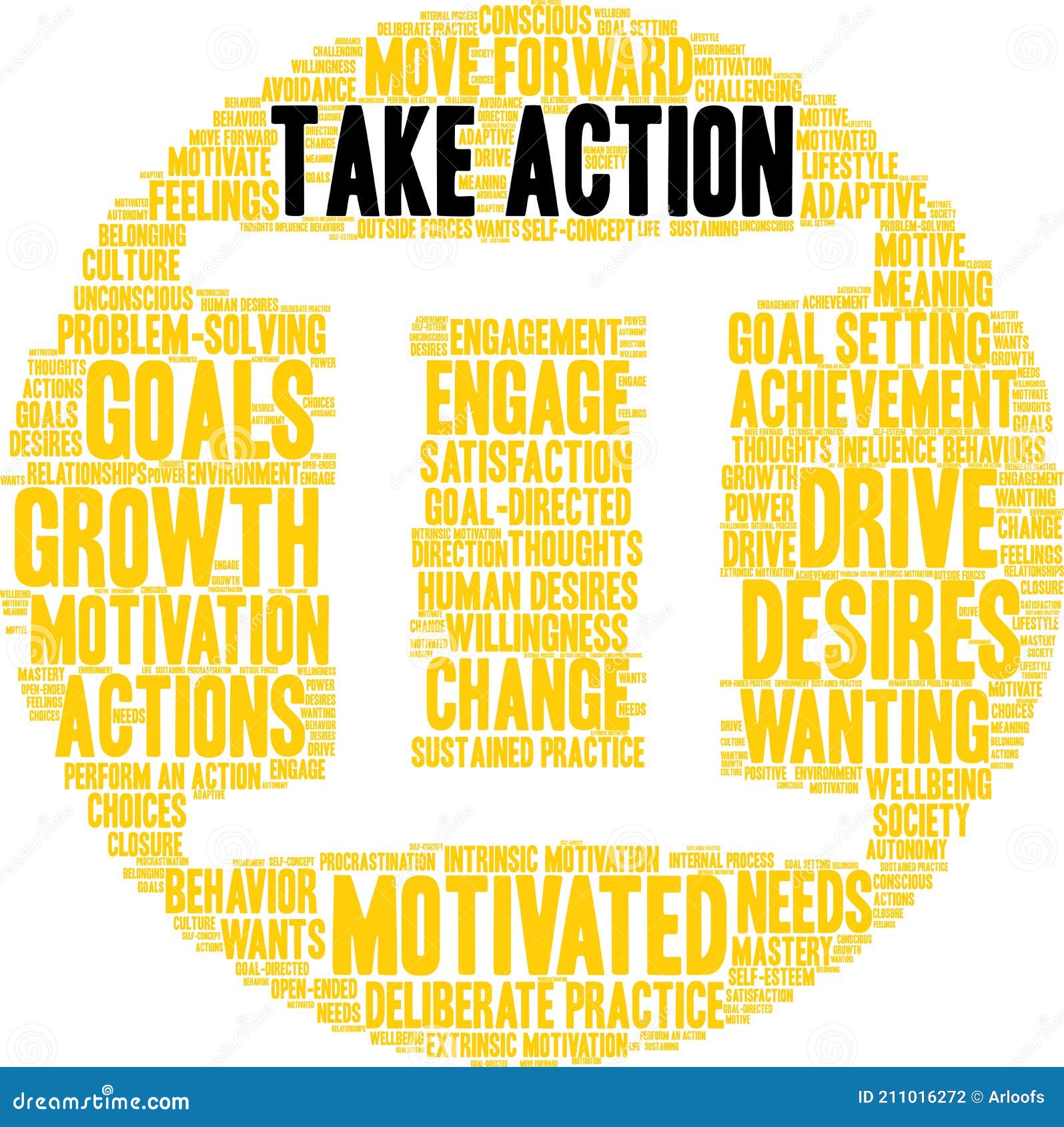 Take Action Word Cloud stock vector. Illustration of culture - 211016272