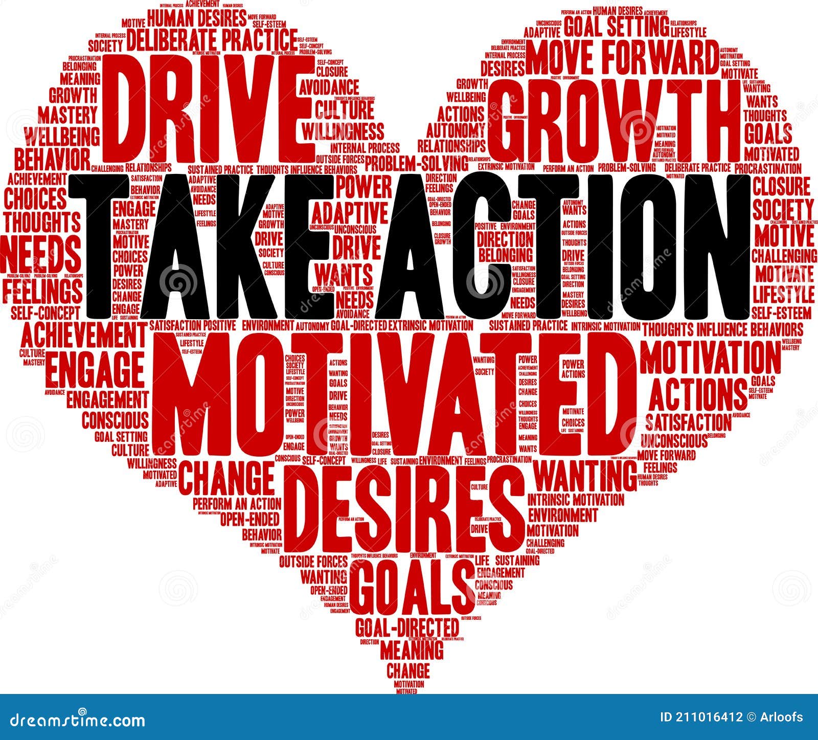 Take Action Word Cloud stock vector. Illustration of goals - 211016412
