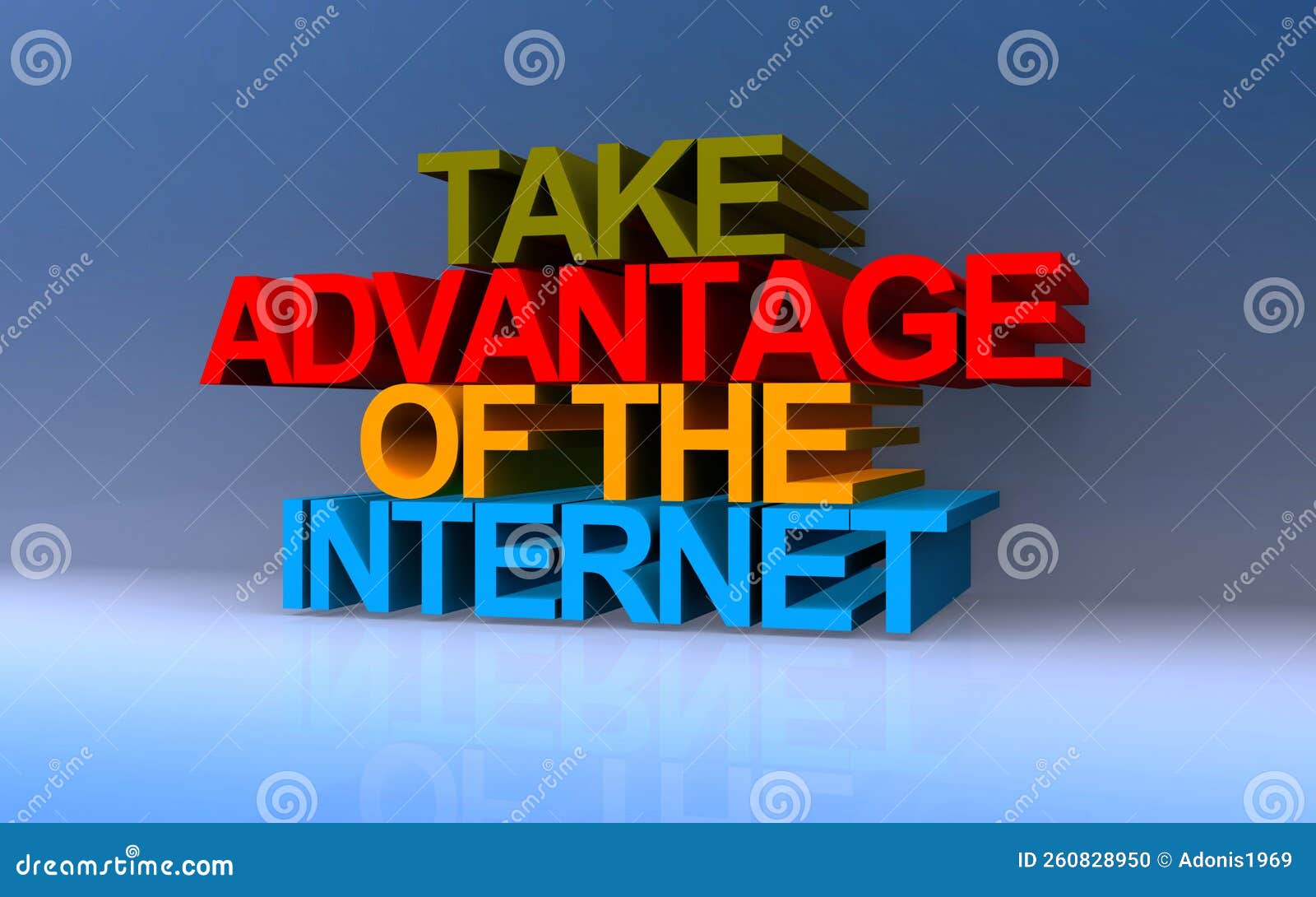 Take Advantage of the Internet on Blue Stock Illustration ...