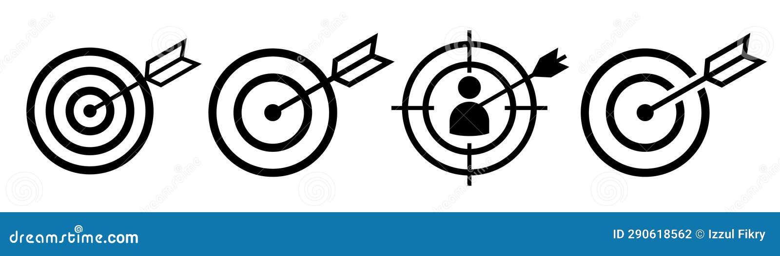 Take Aim Target Arrow Icon Accuracy Focused Sight Icon Stock Vector ...