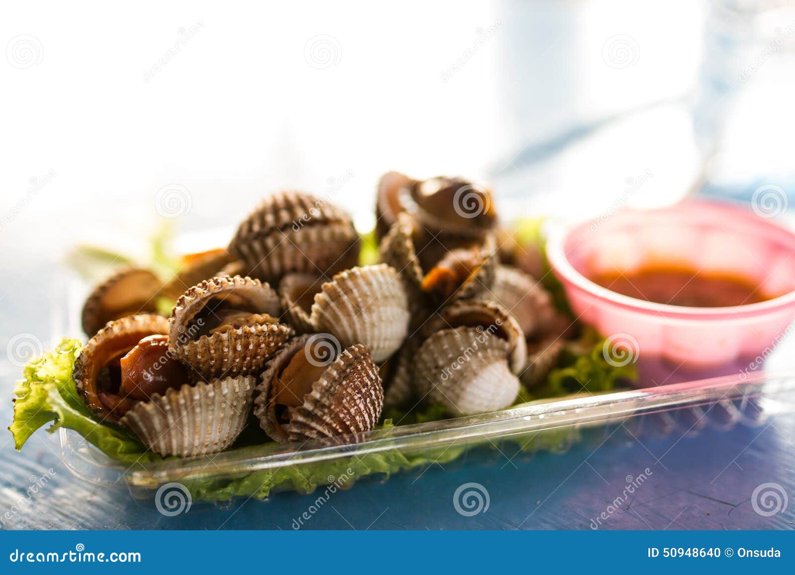 Take Away Boiled Cockle Dish Stock Photo - Image of nature, street ...