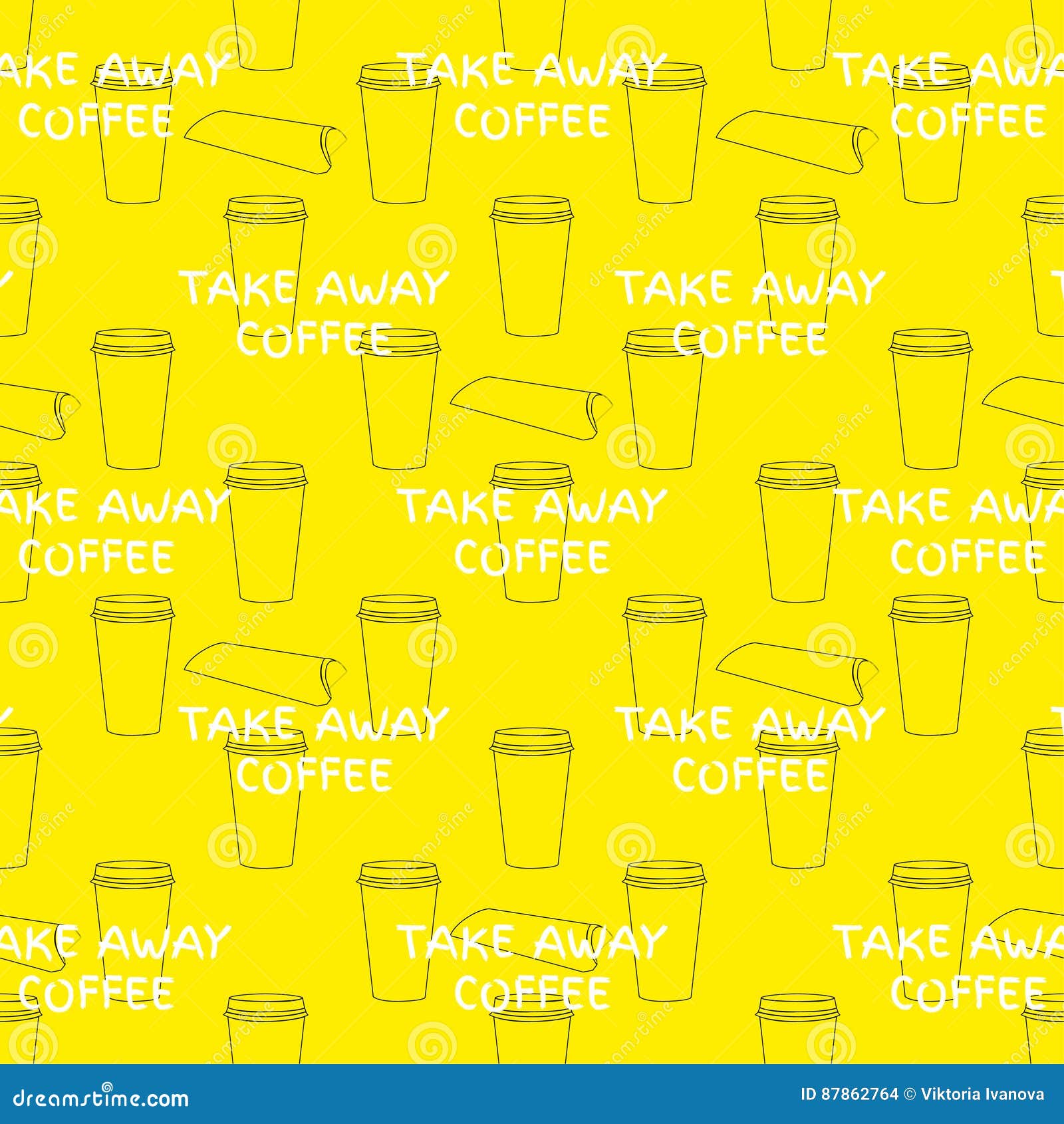 Take away coffee design. stock vector. Illustration of restaurant ...