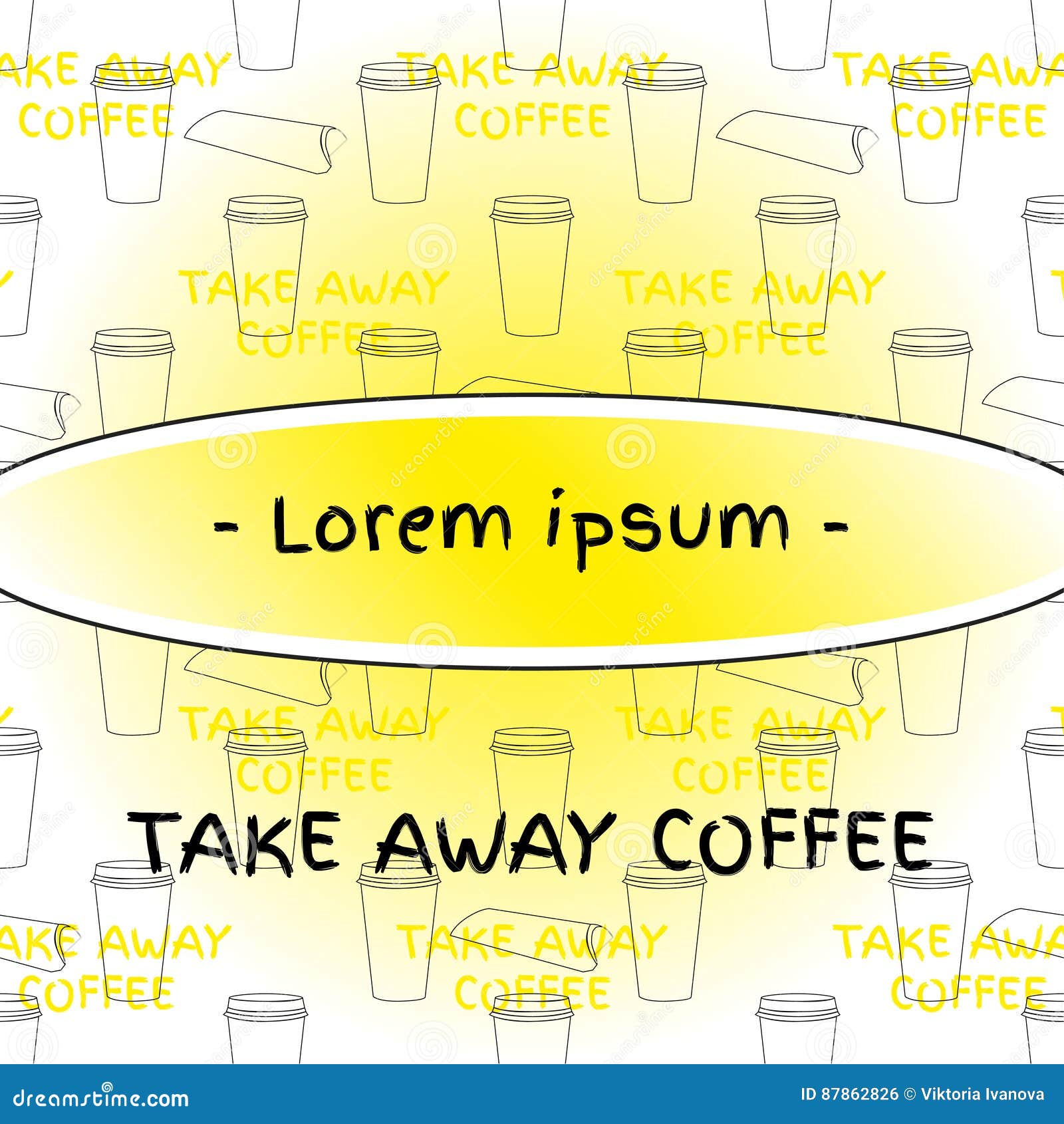 Take away coffee design. stock vector. Illustration of food - 87862826