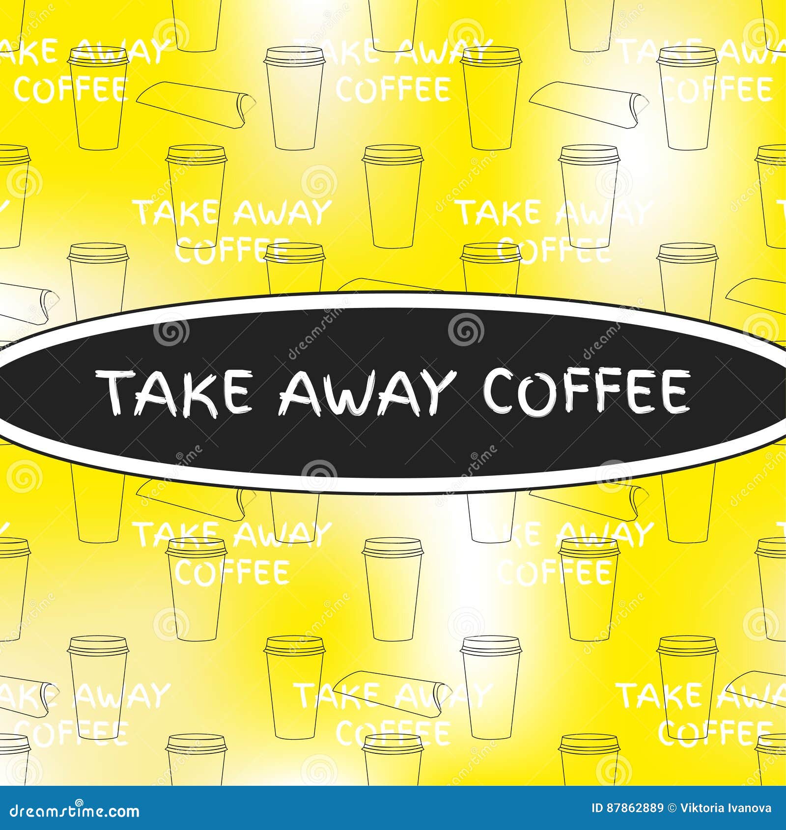 Take away coffee design. stock vector. Illustration of icon - 87862889