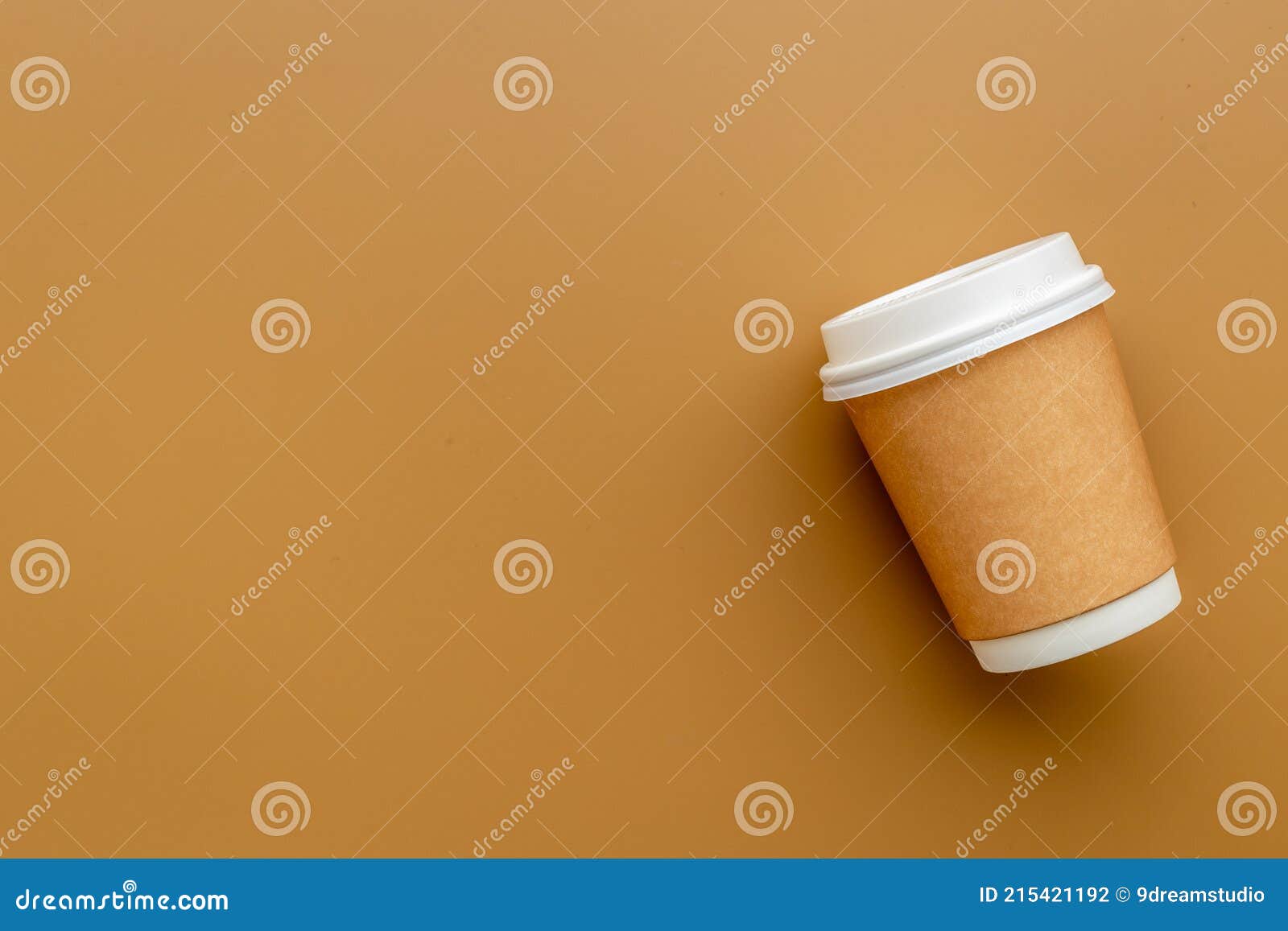 Take Away Coffee Paper Cup. Top View Stock Photo - Image of plastic ...