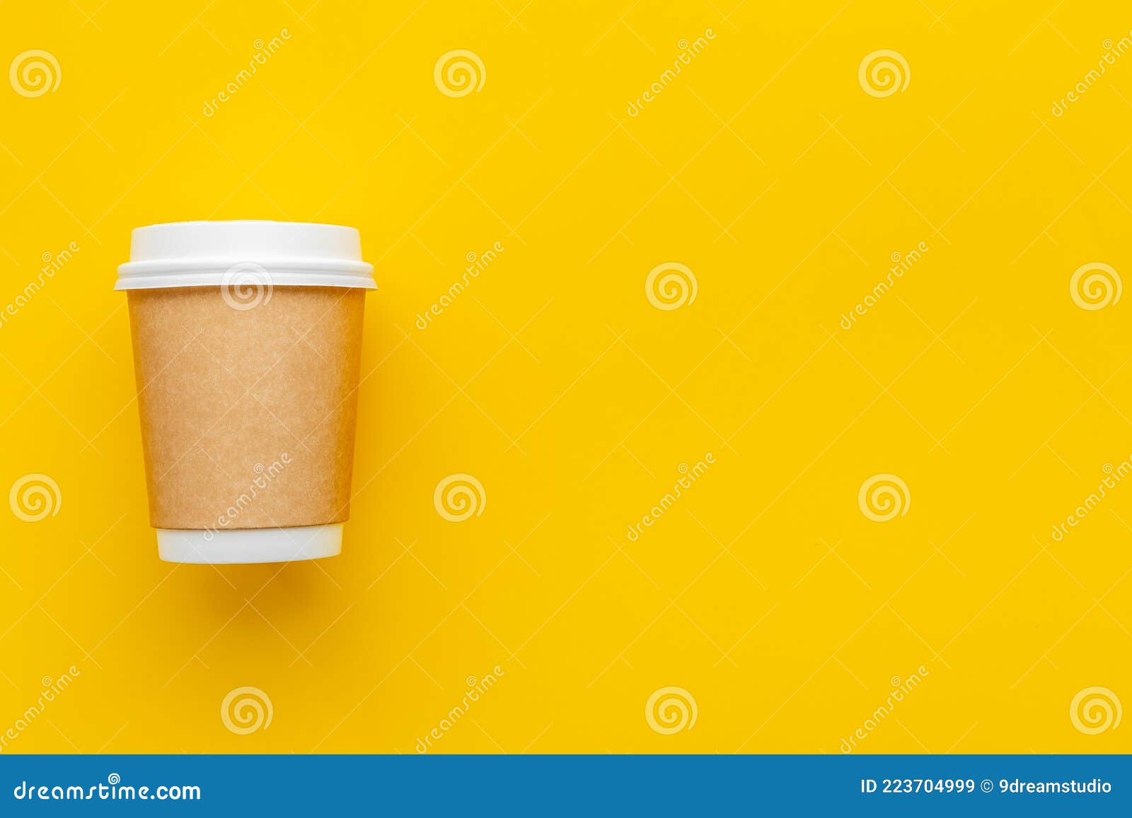 Take Away Coffee Paper Cup. Top View Stock Image - Image of coffee ...