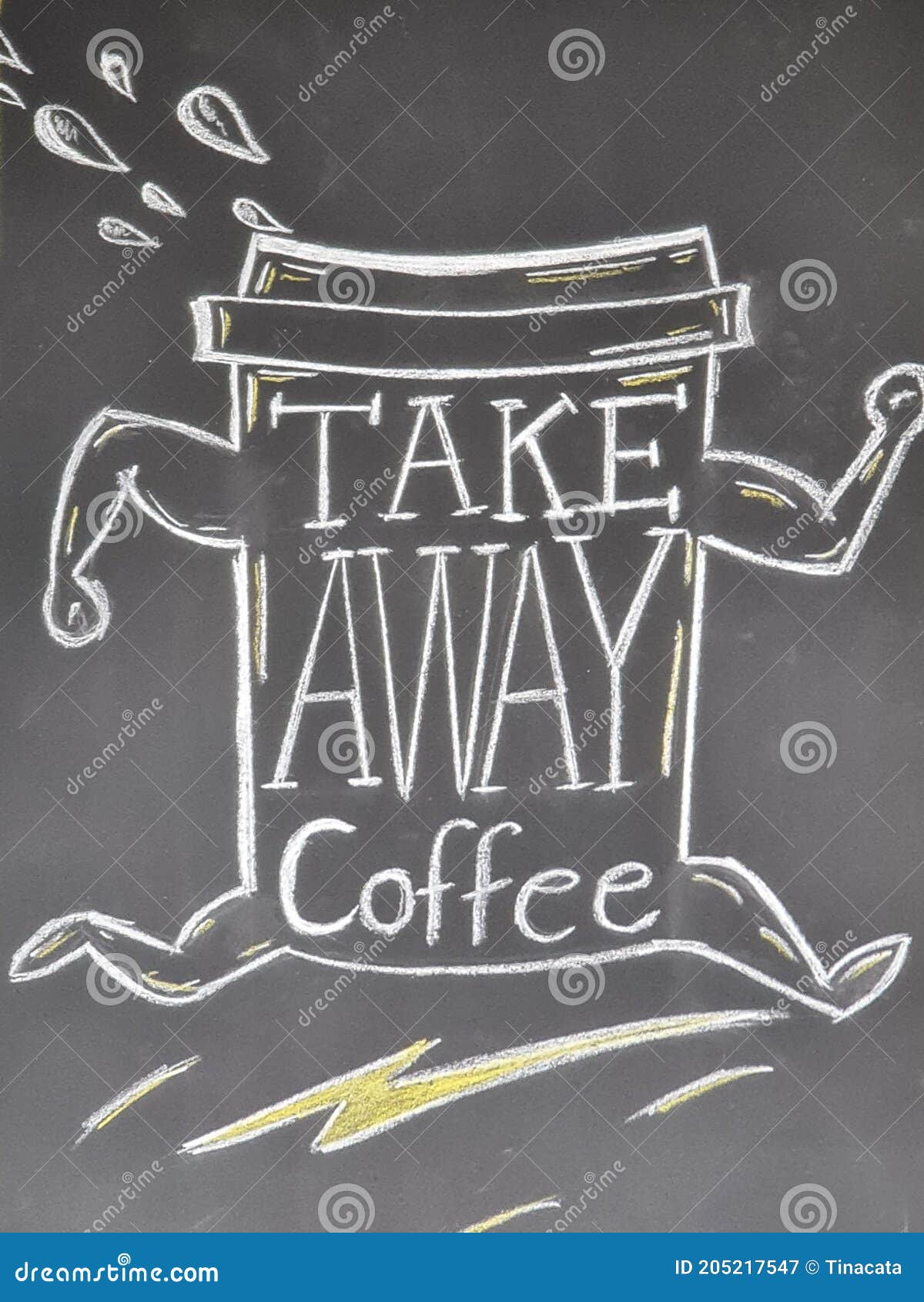 Take away coffee sign stock image. Image of organ, sign - 205217547