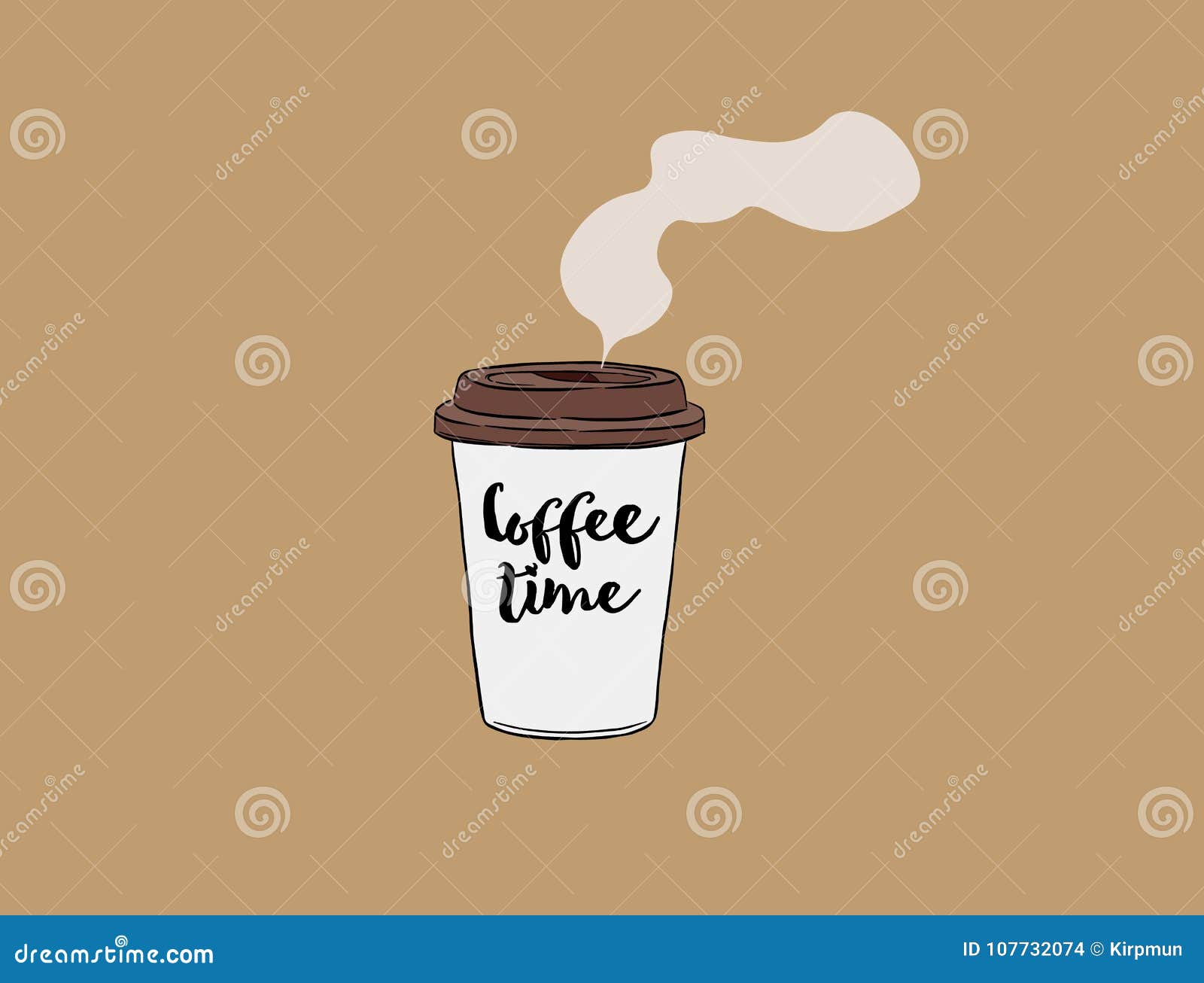 Take Away Cup of Coffee , Hand Draw Vector. Stock Vector - Illustration ...