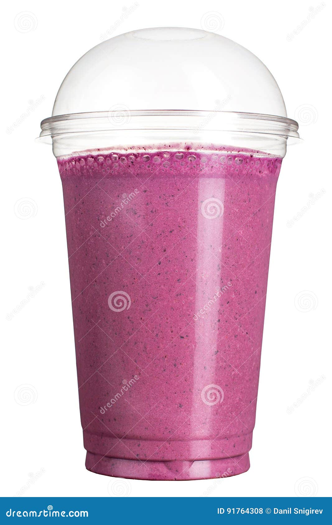 Take-away Drink. Refreshing Drink in a Plastic Cup. Berry Smoothie ...