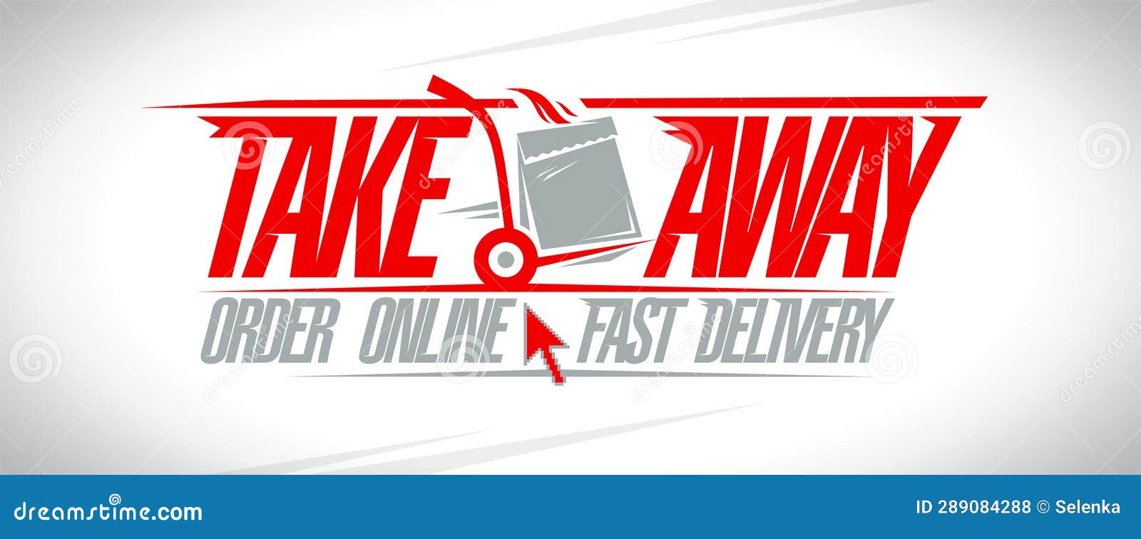 Take Away and Fast Delivery Web Banner Template Stock Vector ...