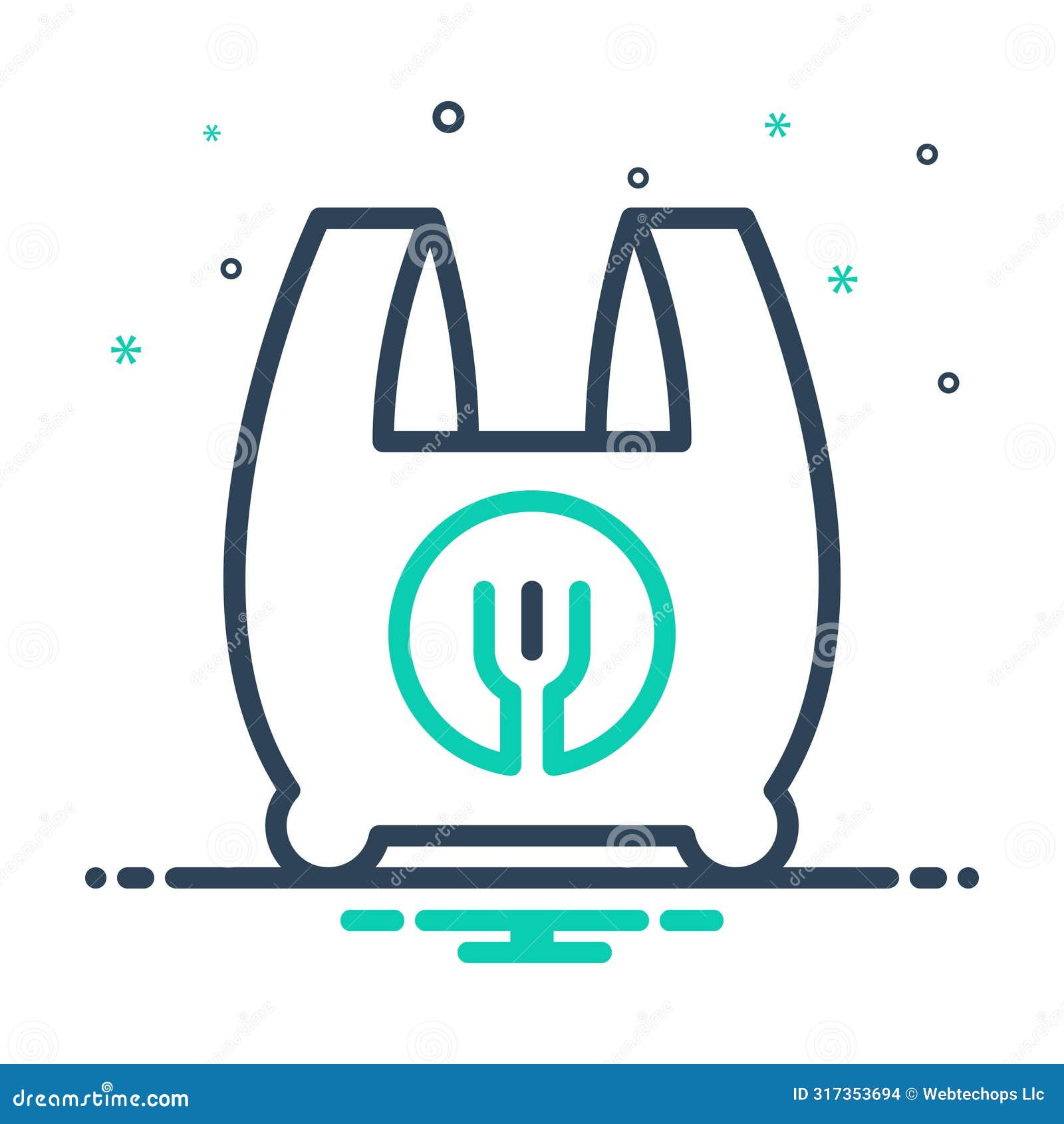 Mix Icon for Take Away, Carry and Food Stock Vector - Illustration of ...