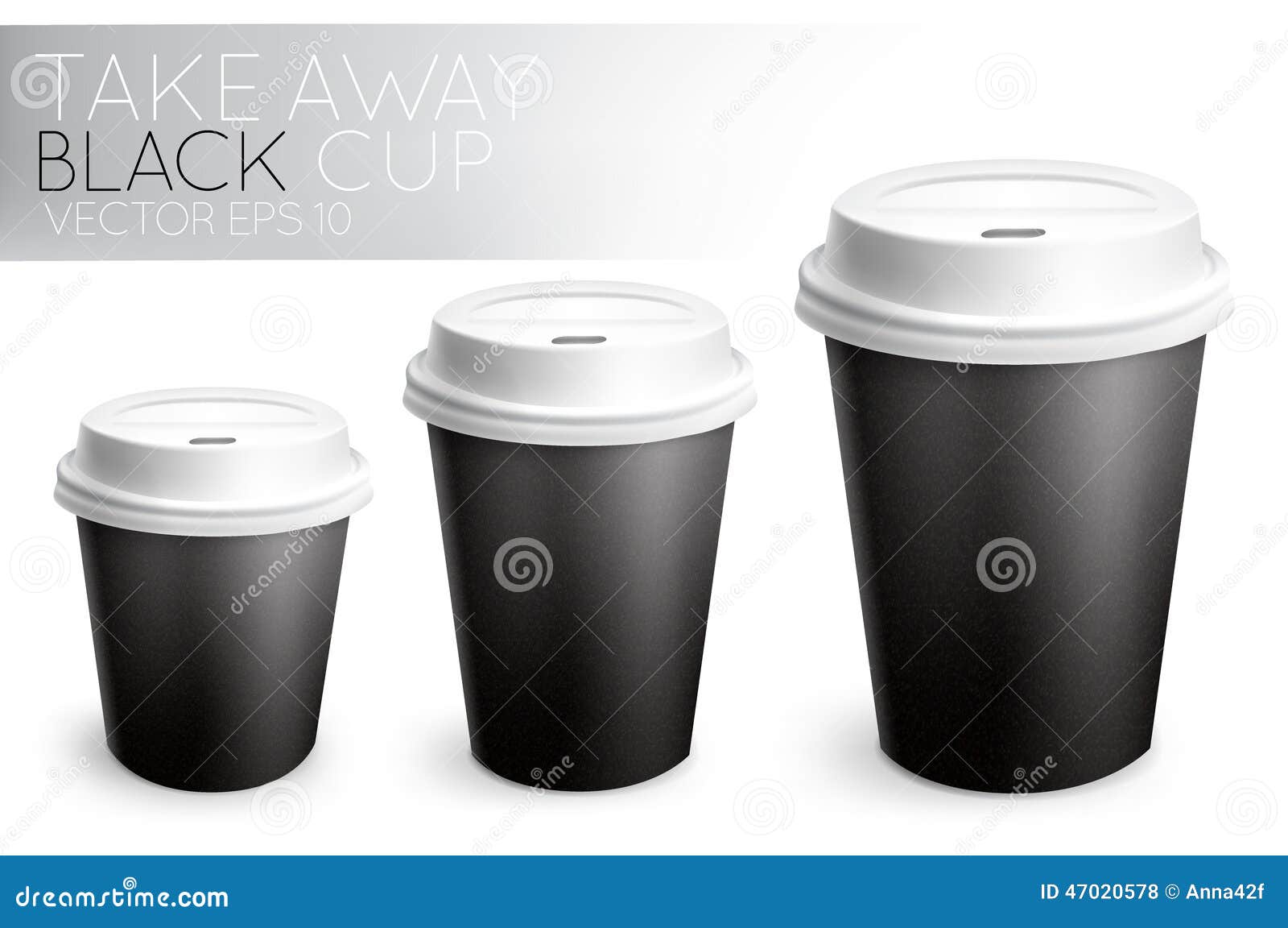 Take away paper cup black stock vector. Illustration of drink - 47020578