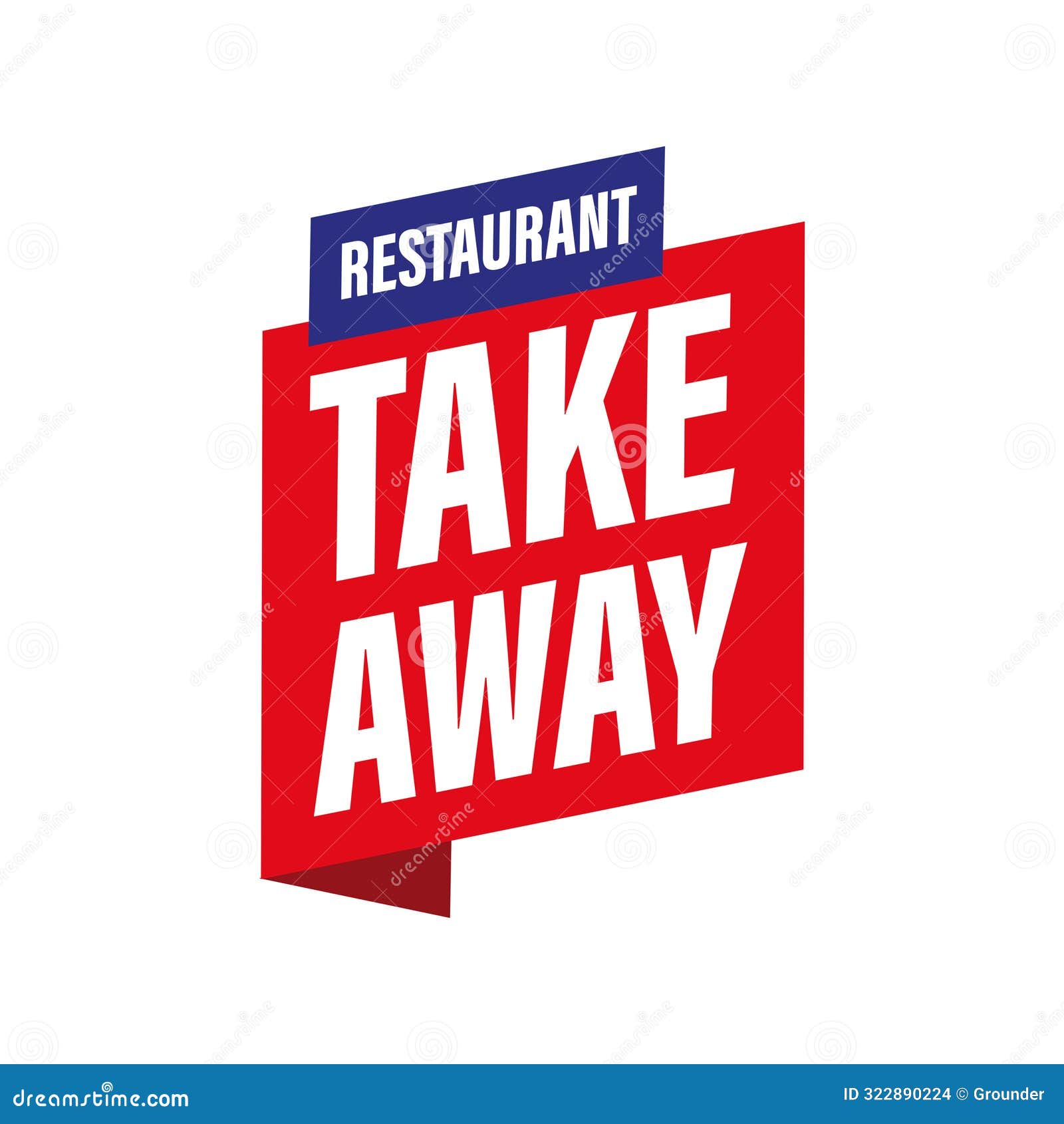 Take Away Restaurant Sign Stamp Label Stock Vector - Illustration of ...