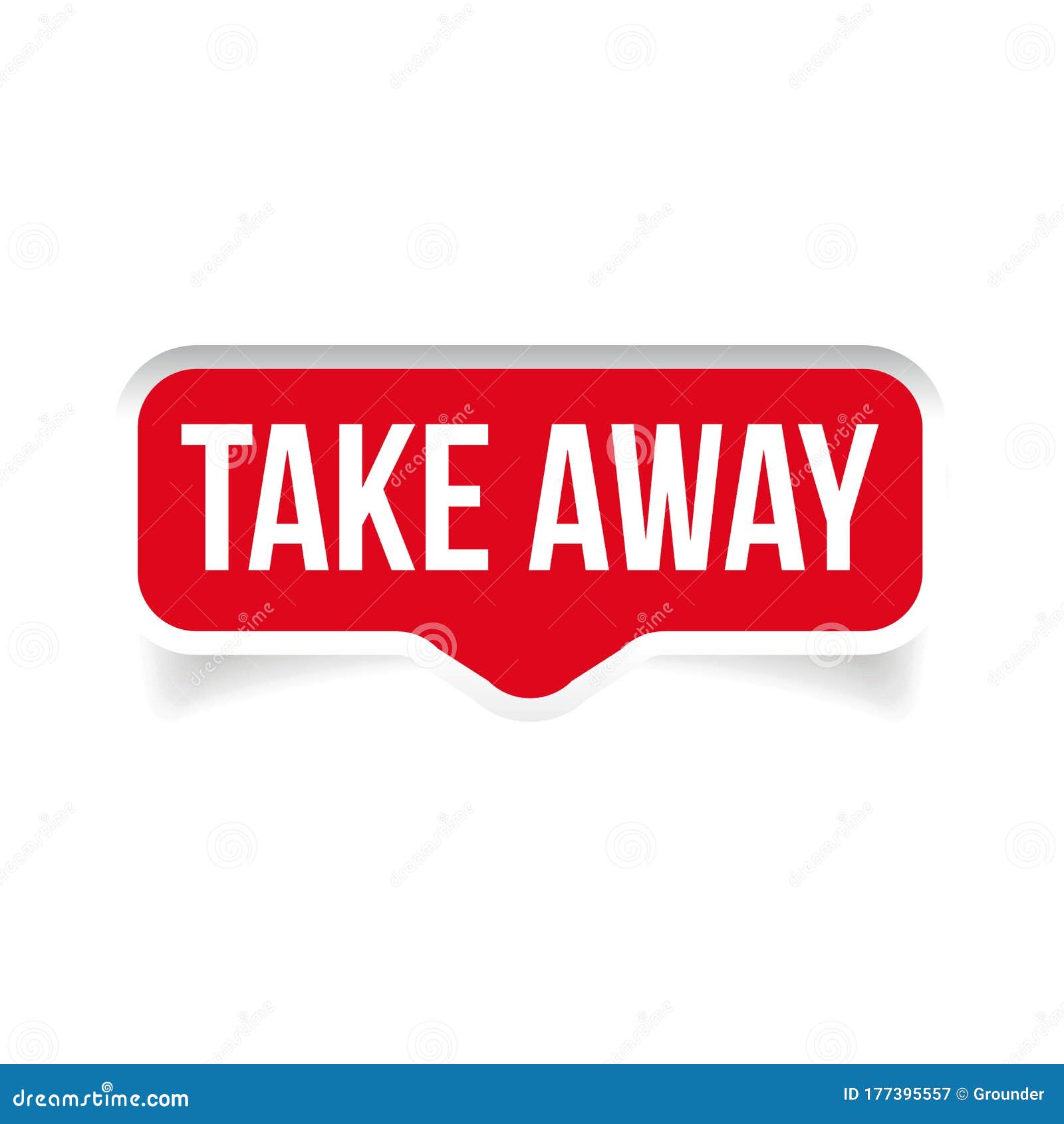 Take Away sign label red stock illustration. Illustration of label ...