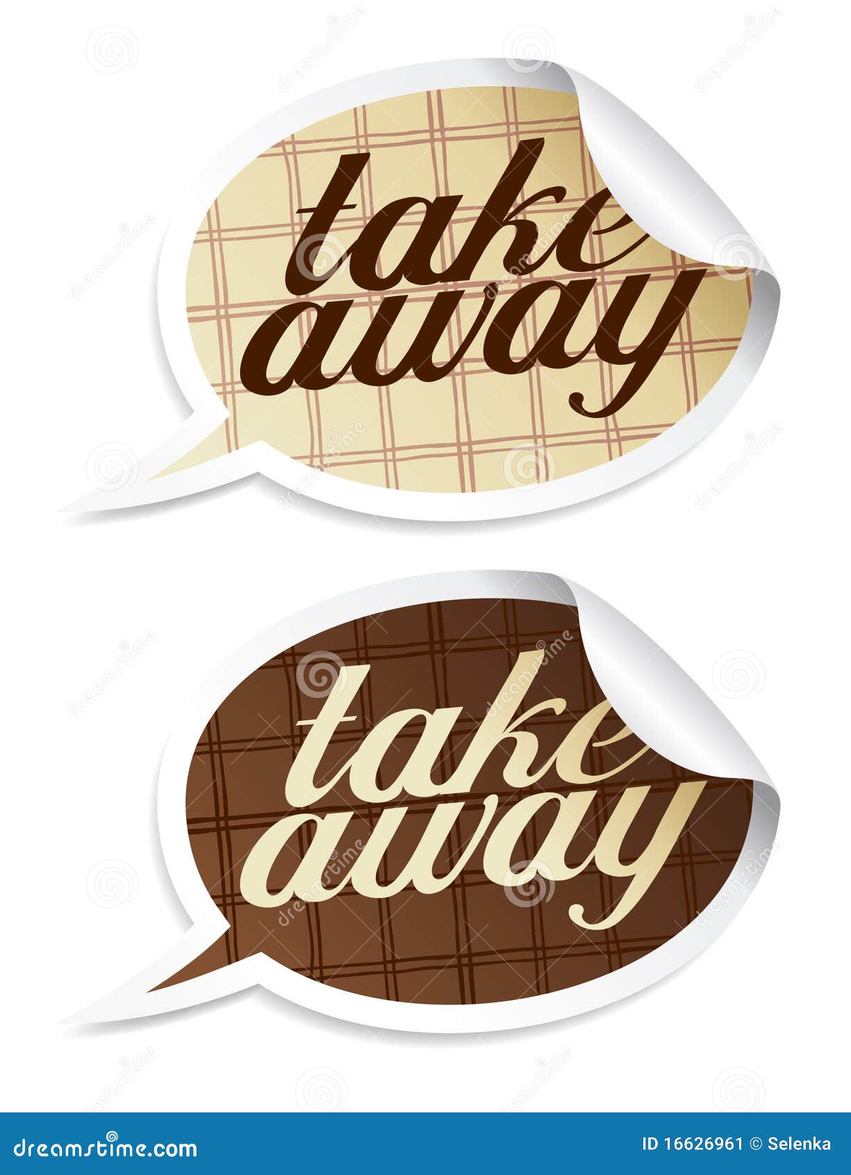 Take away stickers. stock vector. Illustration of bubble - 16626961