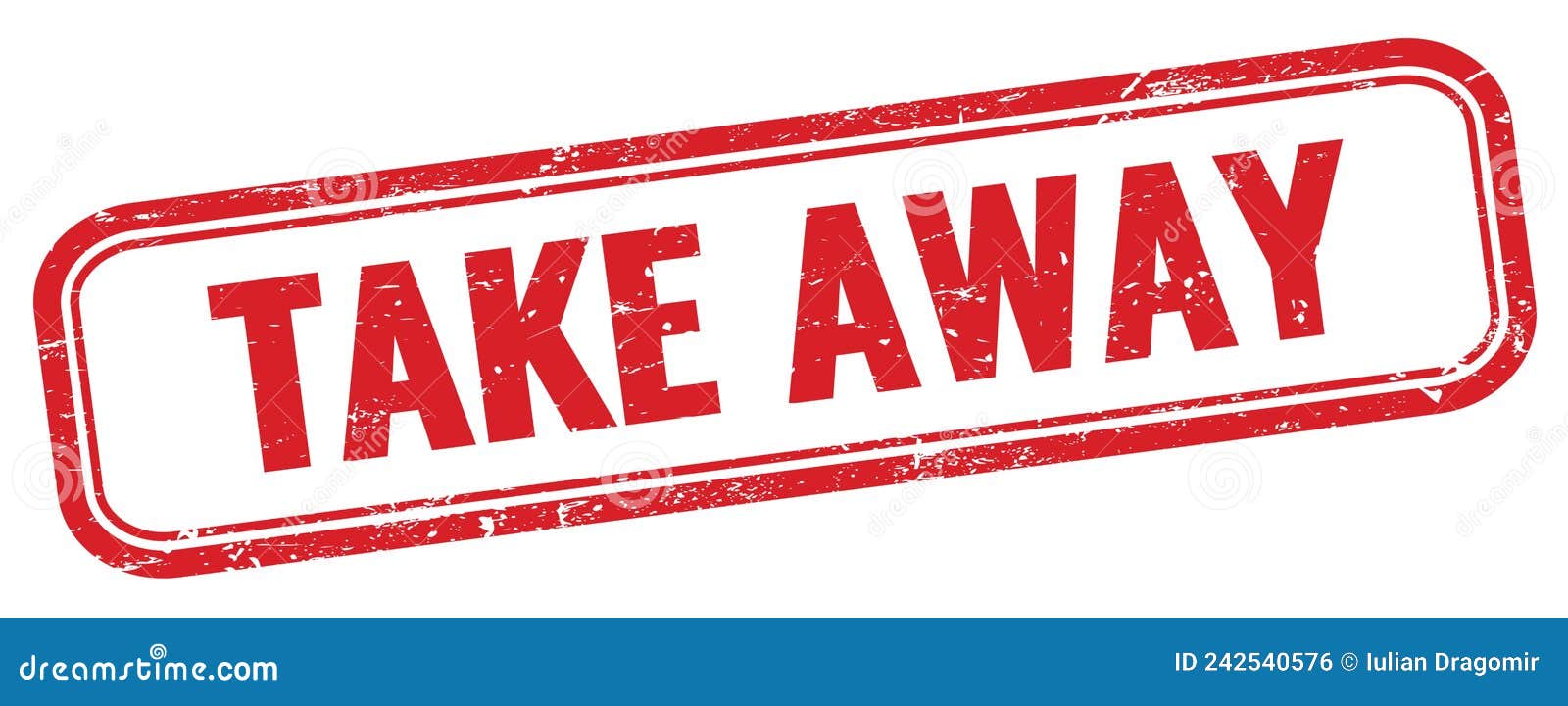 TAKE AWAY Text on Red Grungy Stamp Stock Illustration - Illustration of ...