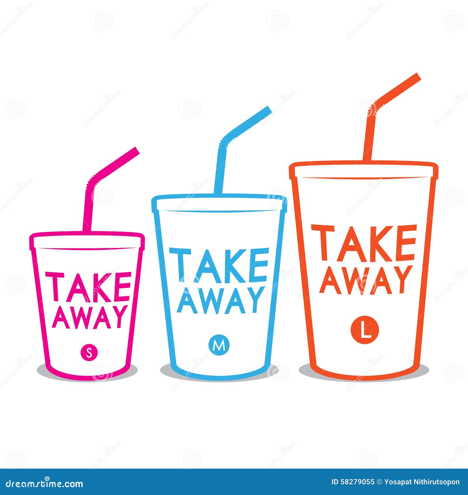 Take away stock vector. Illustration of shop, morning - 58279055